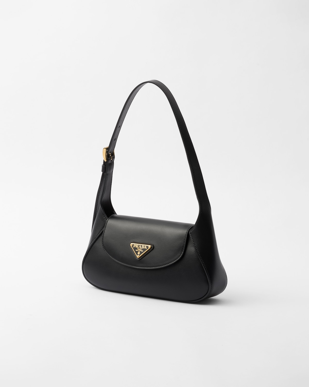 Black Small Leather Shoulder Bag | PRADA