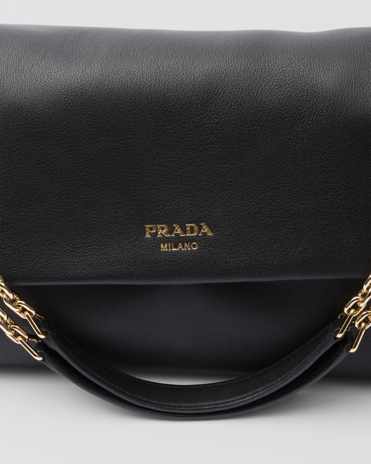 Black Medium Leather Shoulder Bag | PRADA