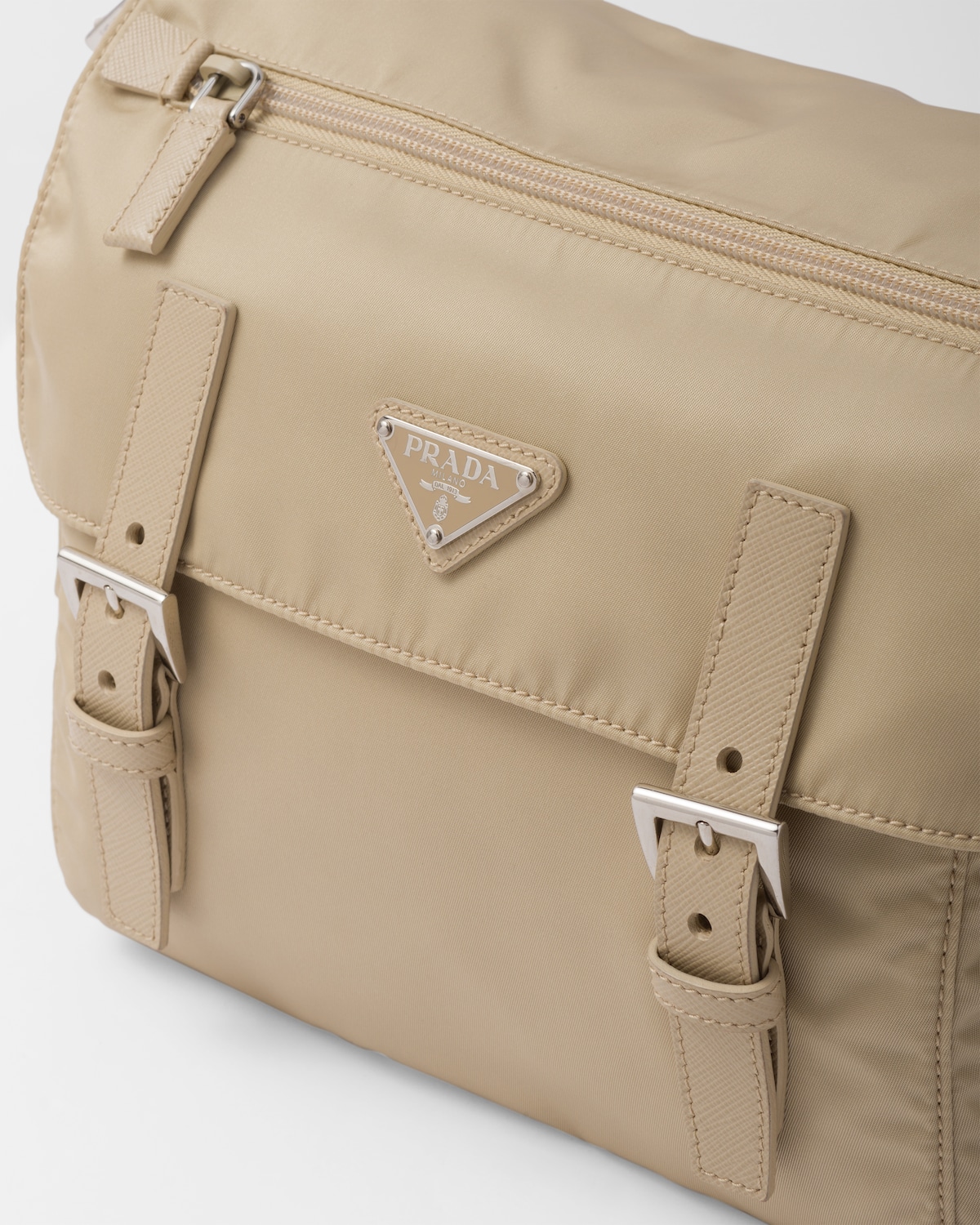 Desert Beige Re-nylon Shoulder Bag | PRADA
