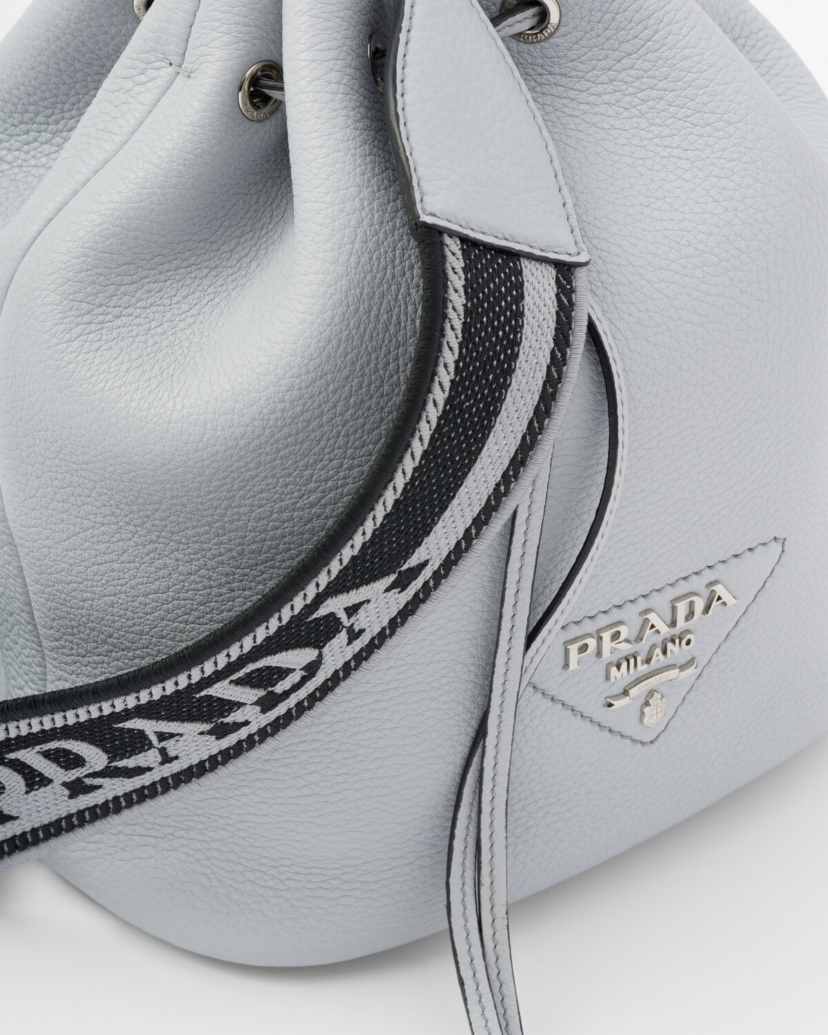 Cornflower Leather Bucket Bag | PRADA