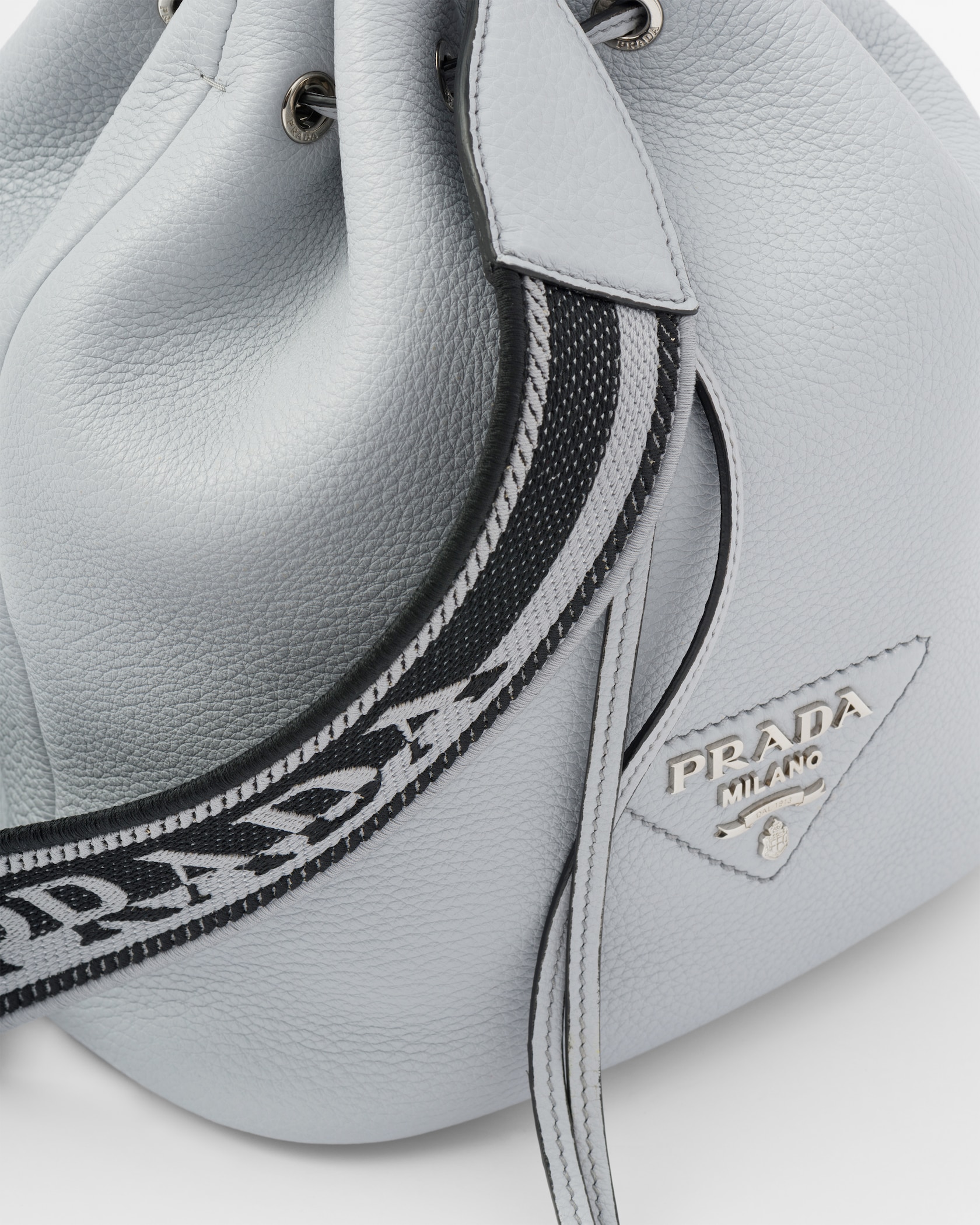 Cornflower Leather Bucket Bag | PRADA
