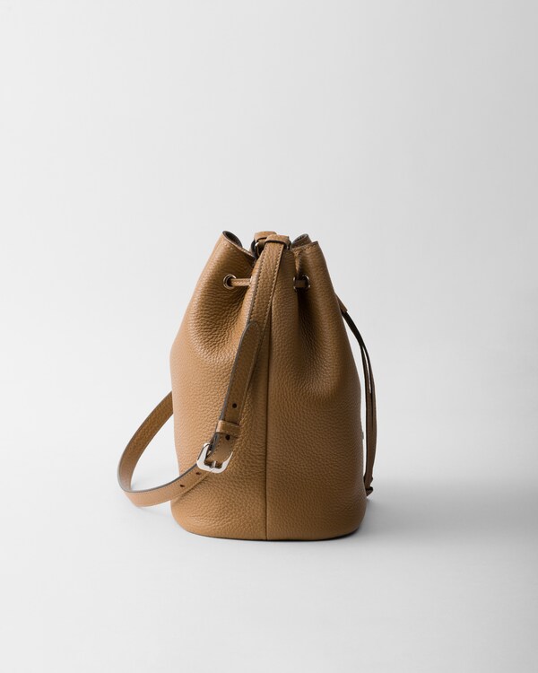 Caramel Leather Bucket Bag | PRADA