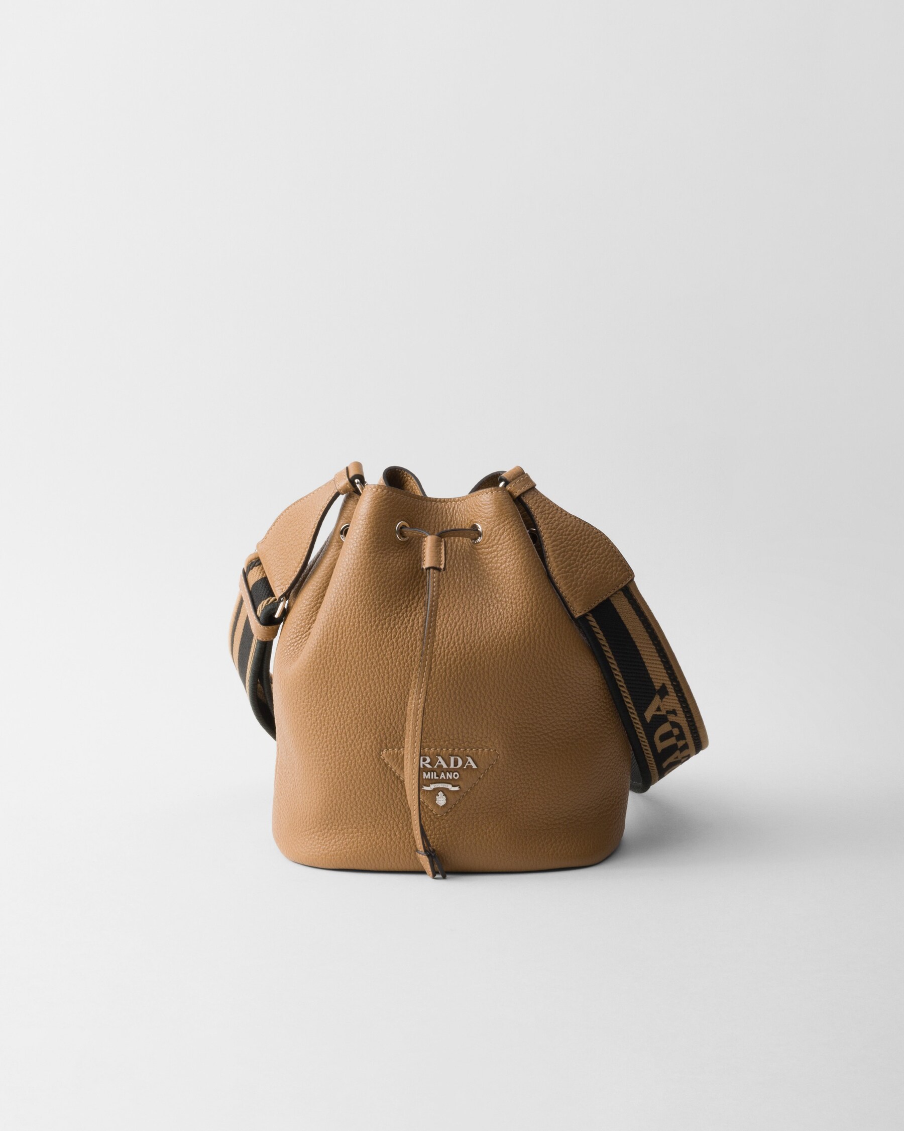 Caramel Leather Bucket Bag | PRADA