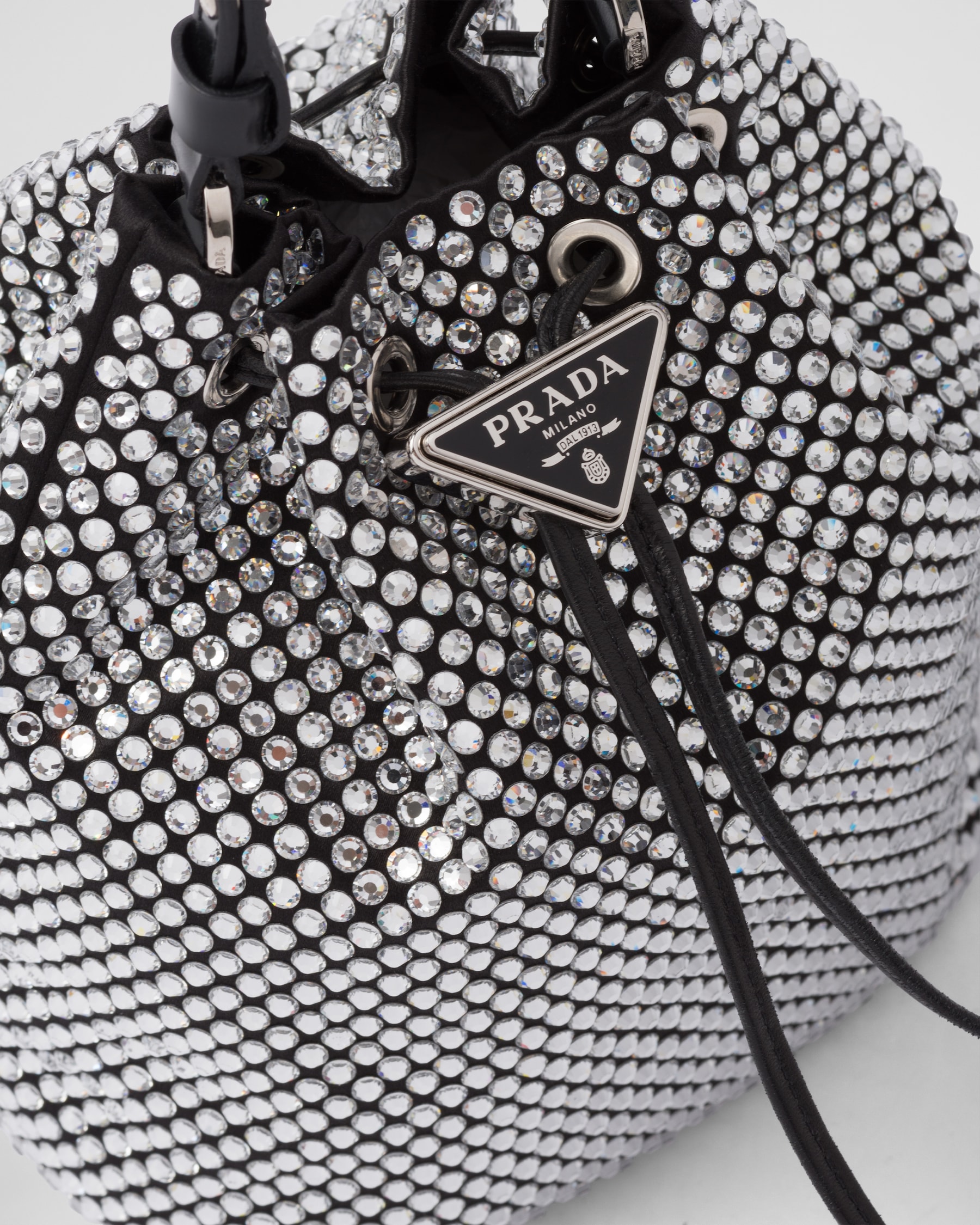 Crystal Satin Mini-bag With Crystals | PRADA