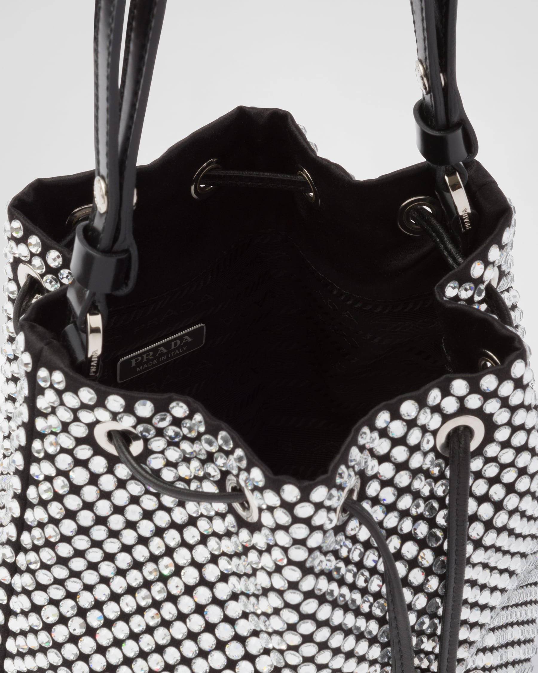 Crystal Satin Mini-bag With Crystals | PRADA
