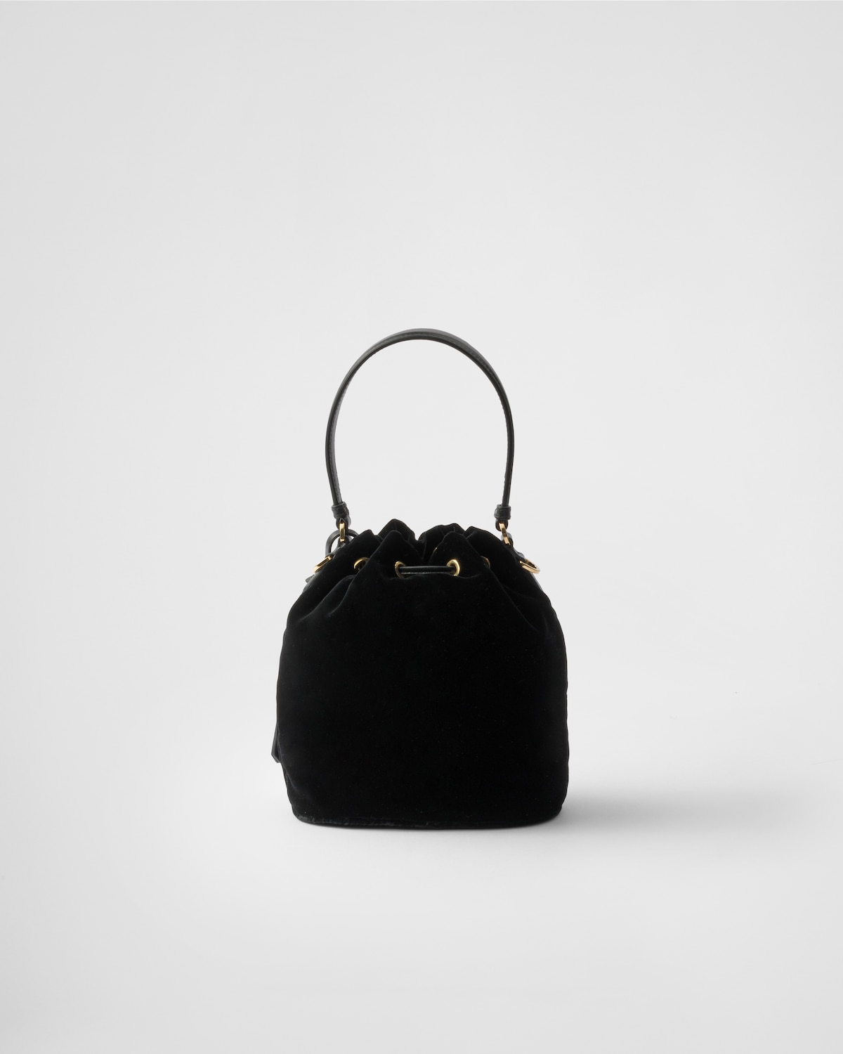 Black Velvet Mini-bag With Nappa Leather Details | PRADA