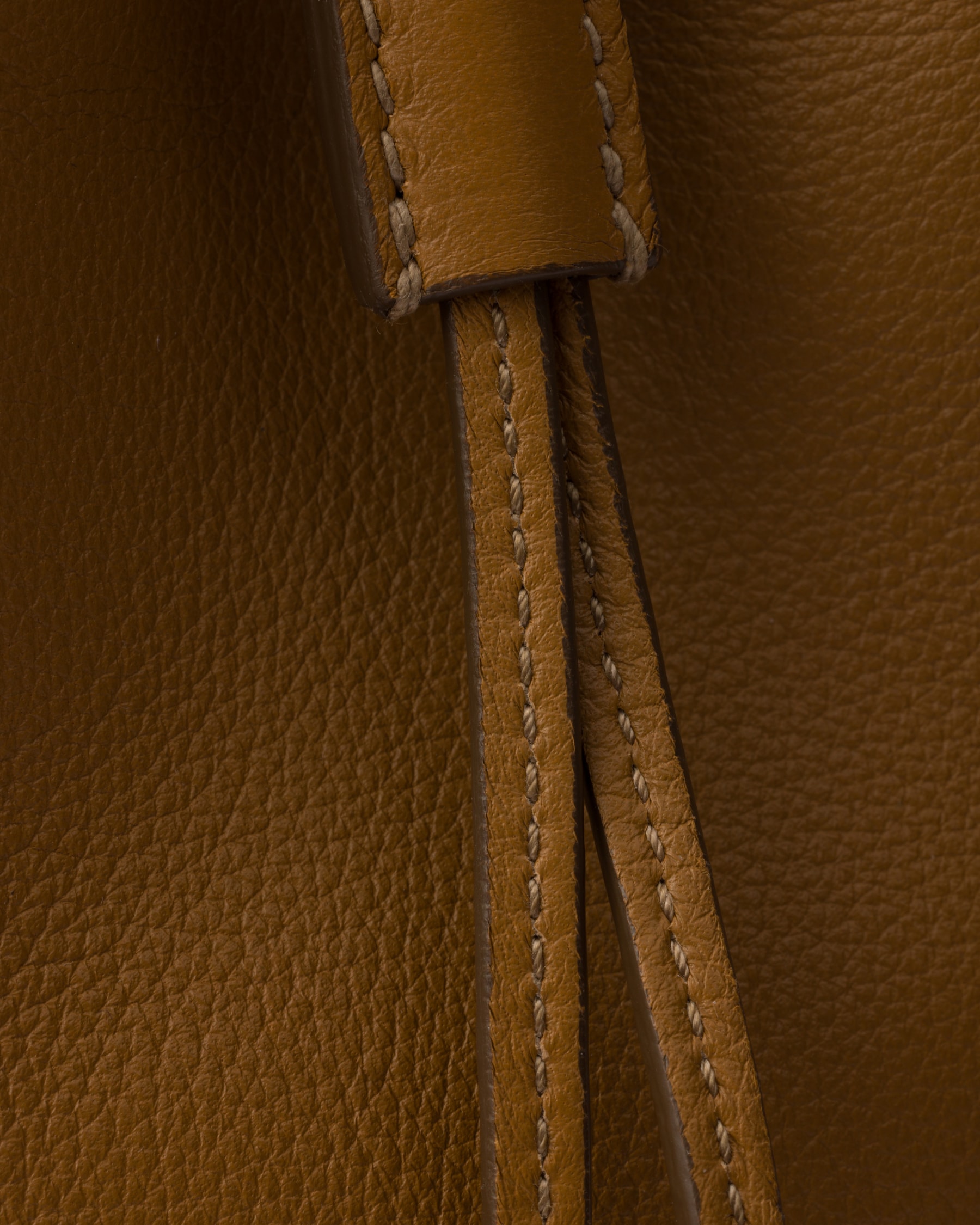 Caramel Leather Mini Bag | PRADA
