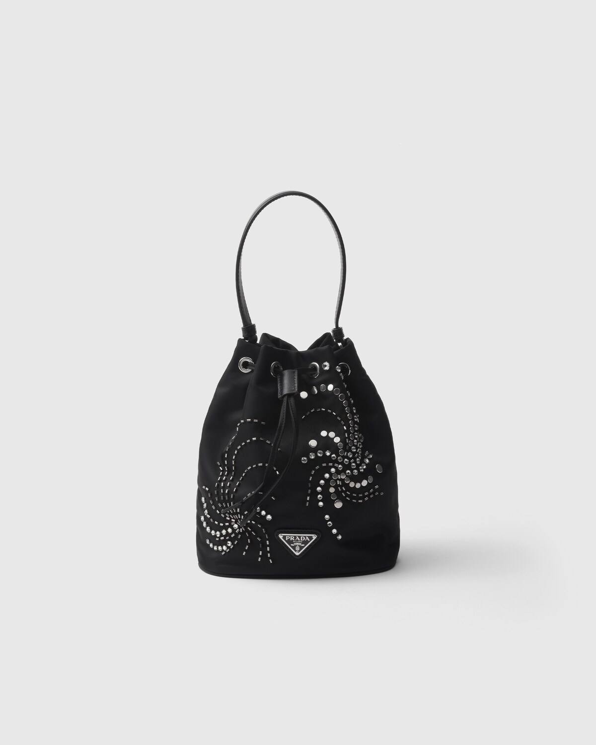 Black Re-nylon Embroidered Mini-bag | PRADA