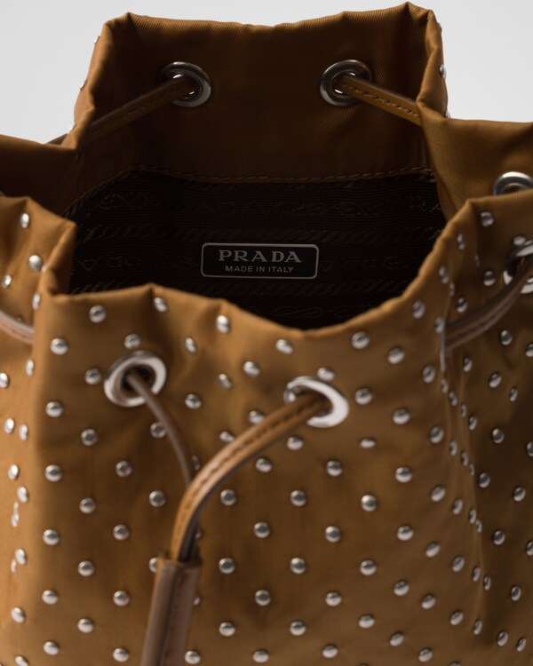 Brandy Re-nylon Mini-bag With Studs | PRADA