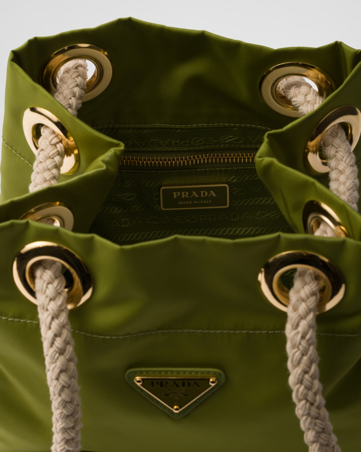 Ivy Green Prada Mariner Re-nylon Small Bucket Bag | PRADA - United States