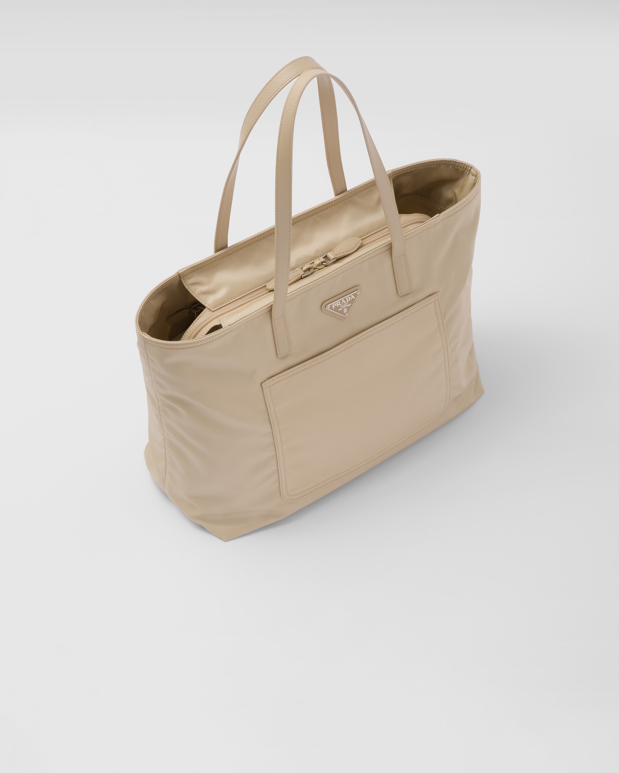 Desert Beige Re-nylon Tote Bag | PRADA