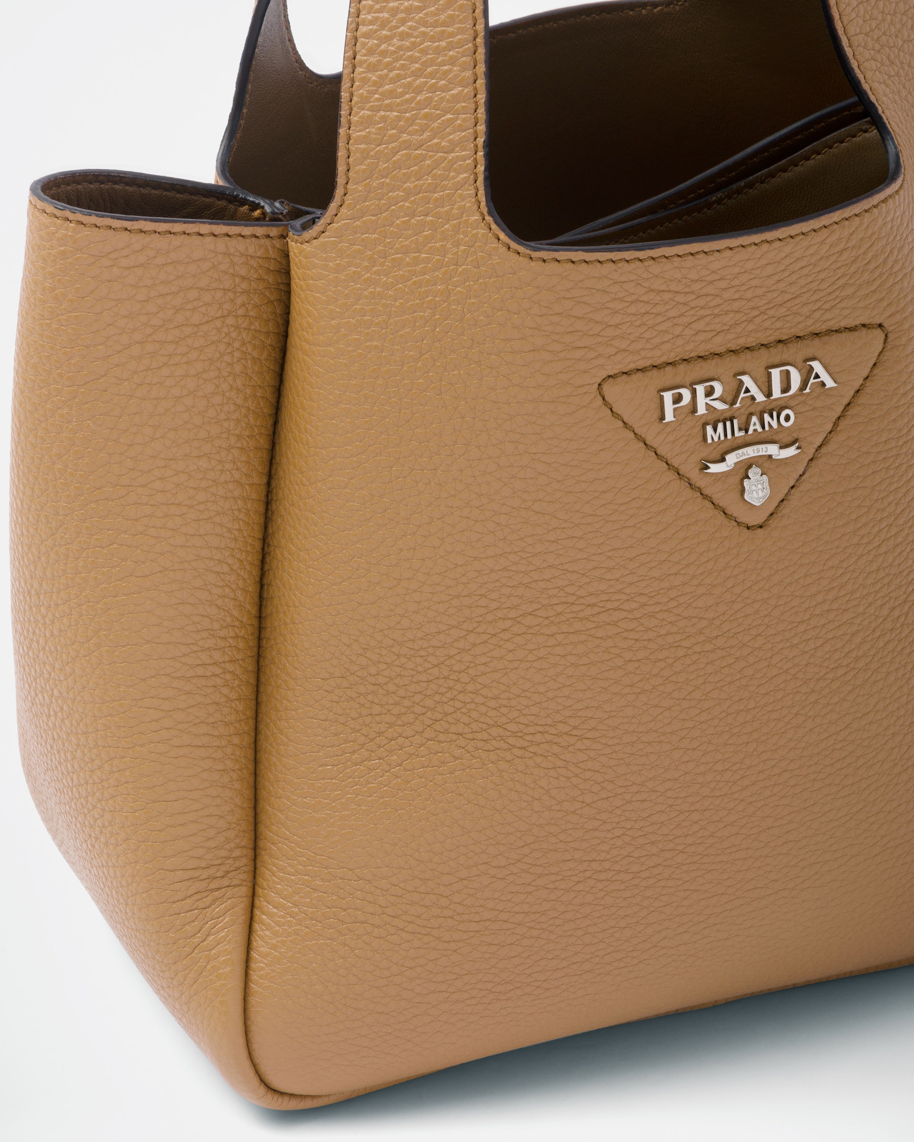 Caramel Medium Leather Tote | PRADA