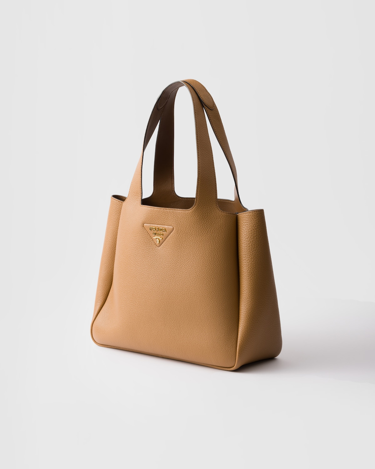 Caramel Medium Leather Tote Bag | PRADA - United States