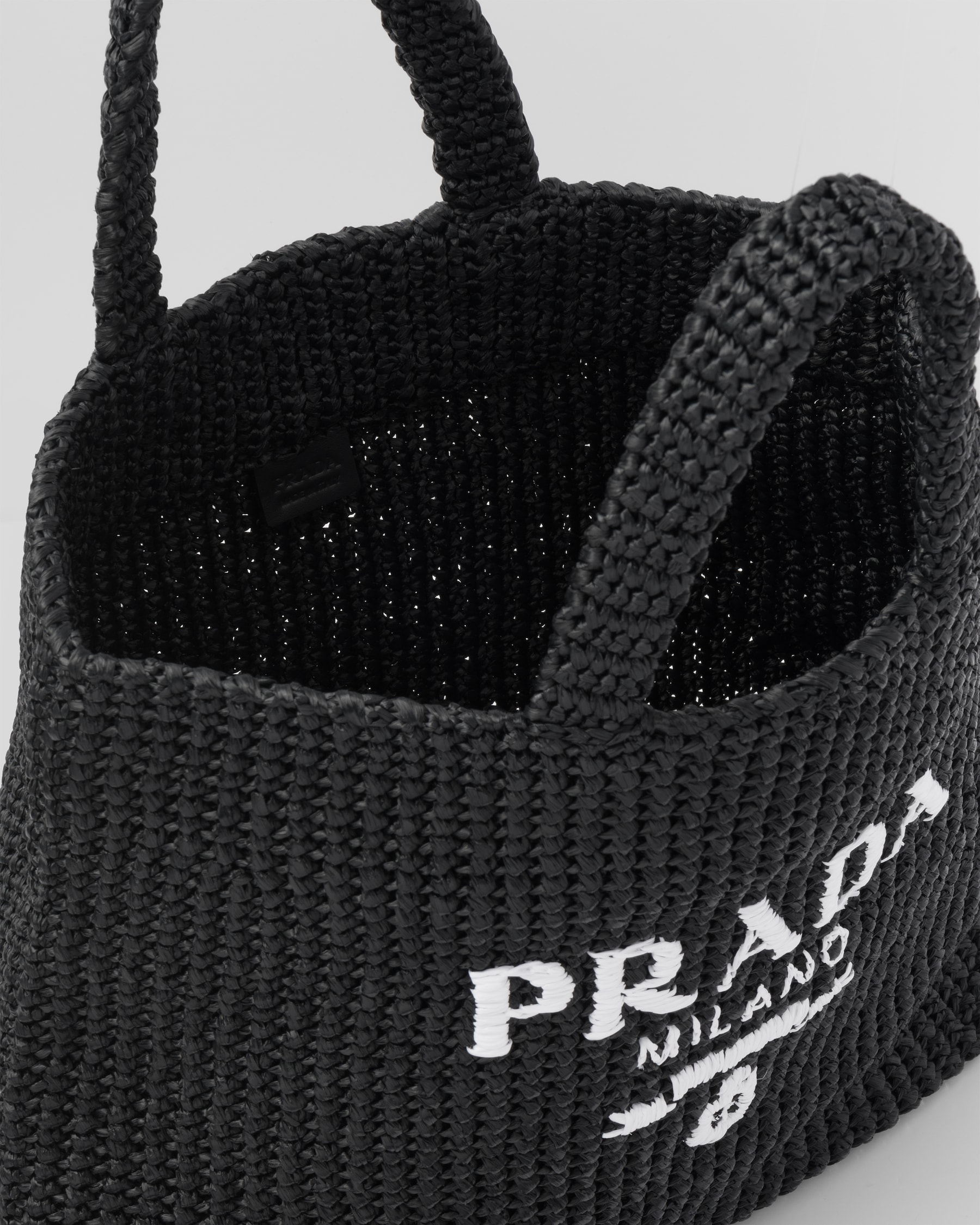 Black Crochet Tote Bag | PRADA