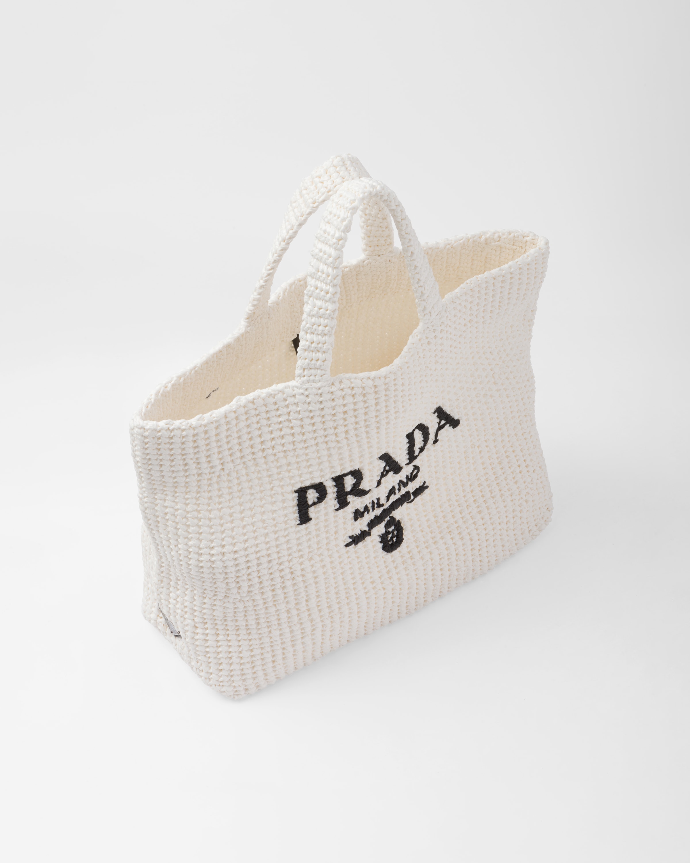 White Raffia tote bag | Prada