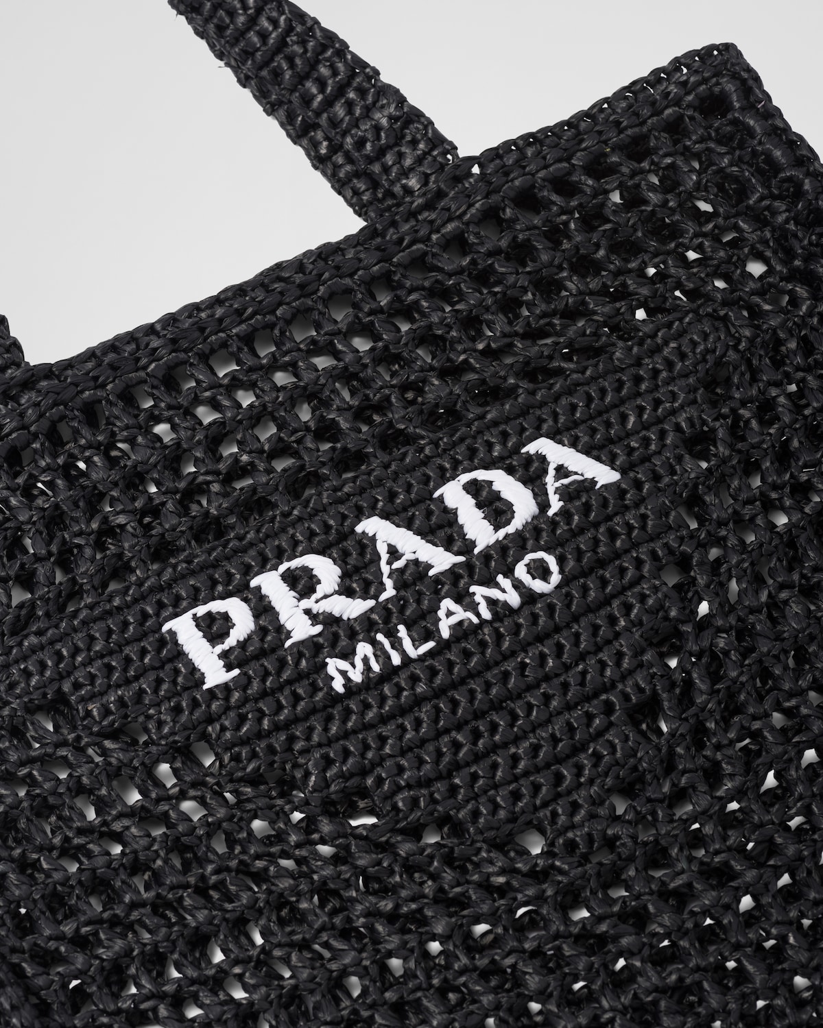 Black Crochet Tote Bag | PRADA