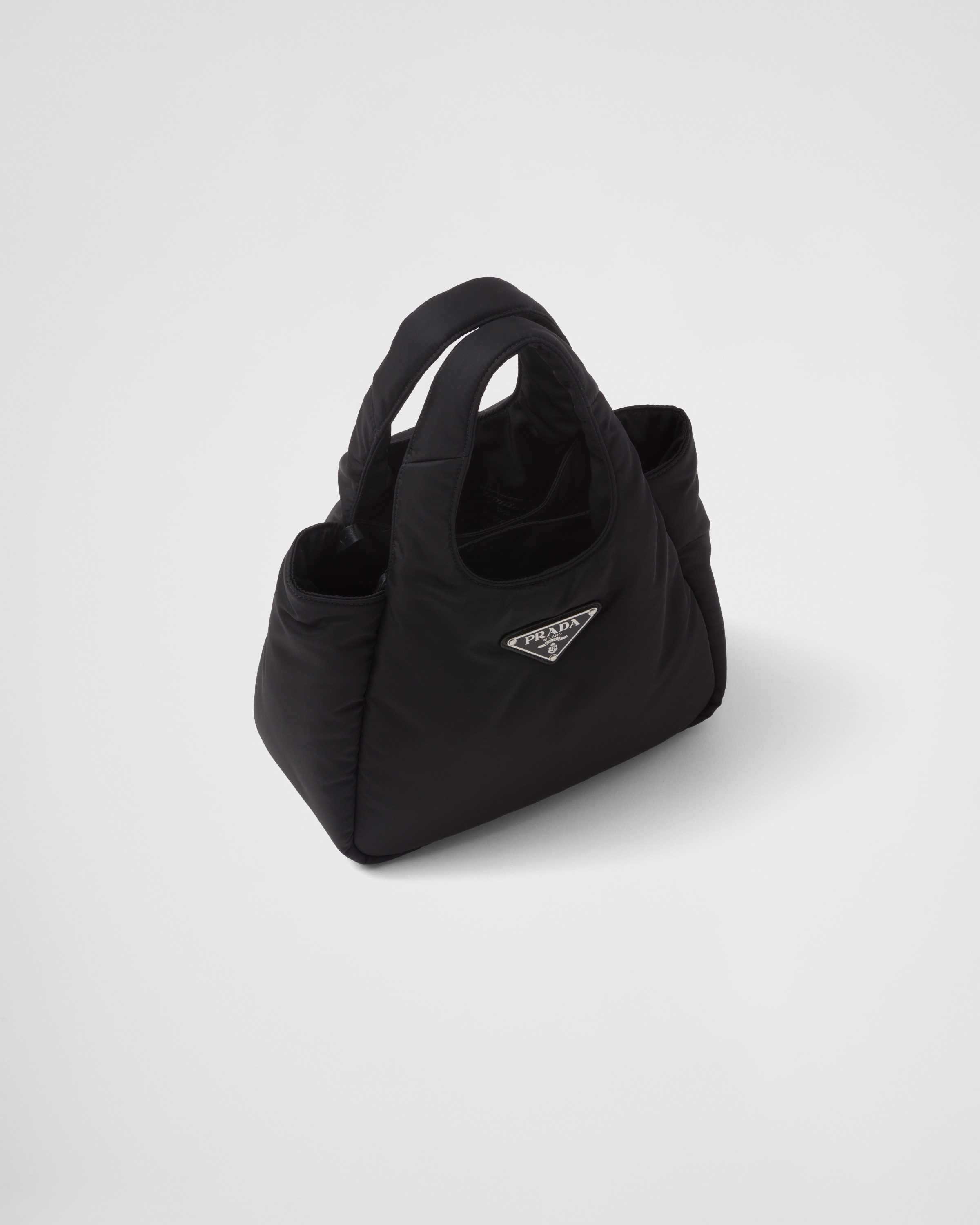 Black Small padded Re-Nylon tote bag | Prada