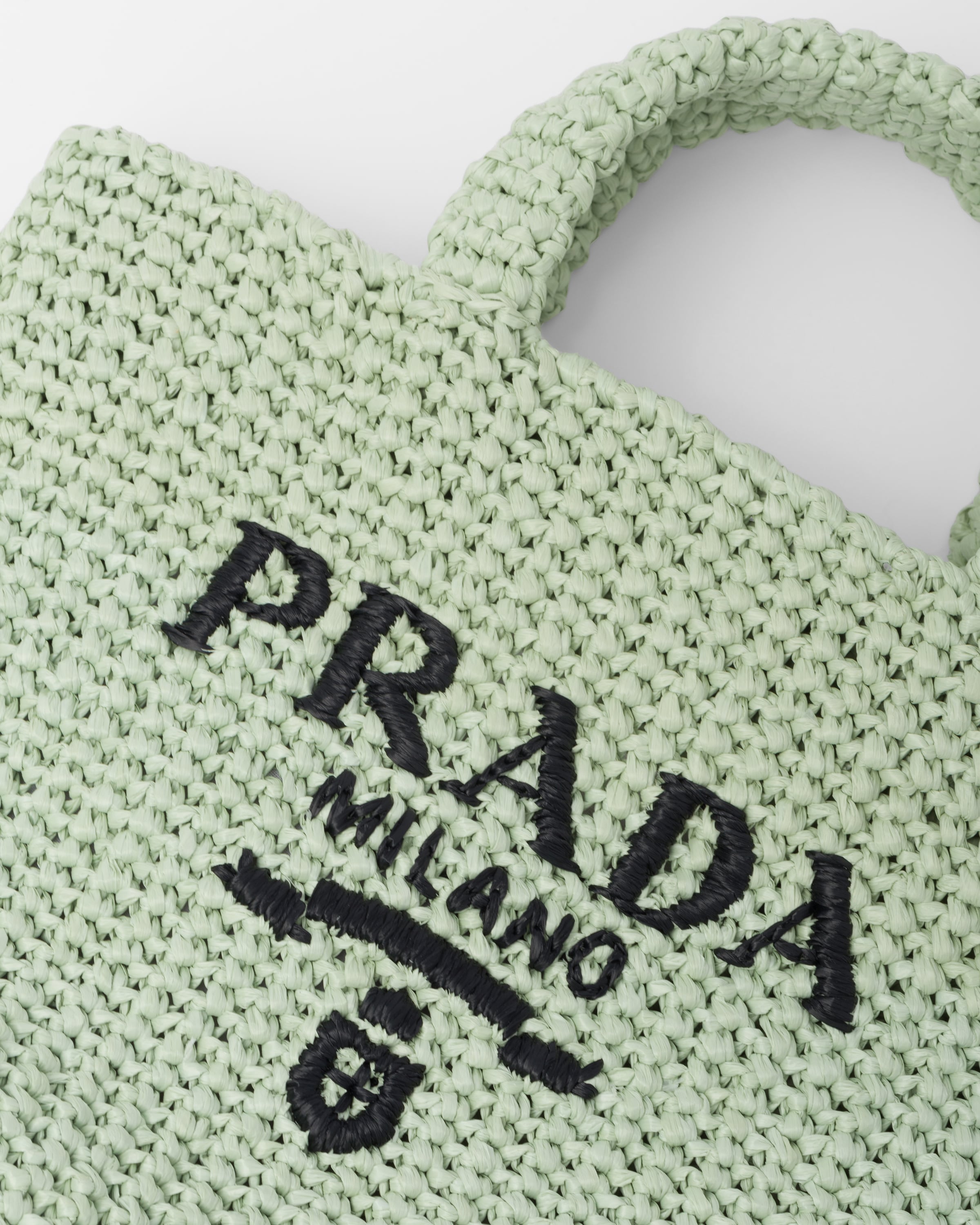 Aqua Small Crochet Tote Bag | PRADA