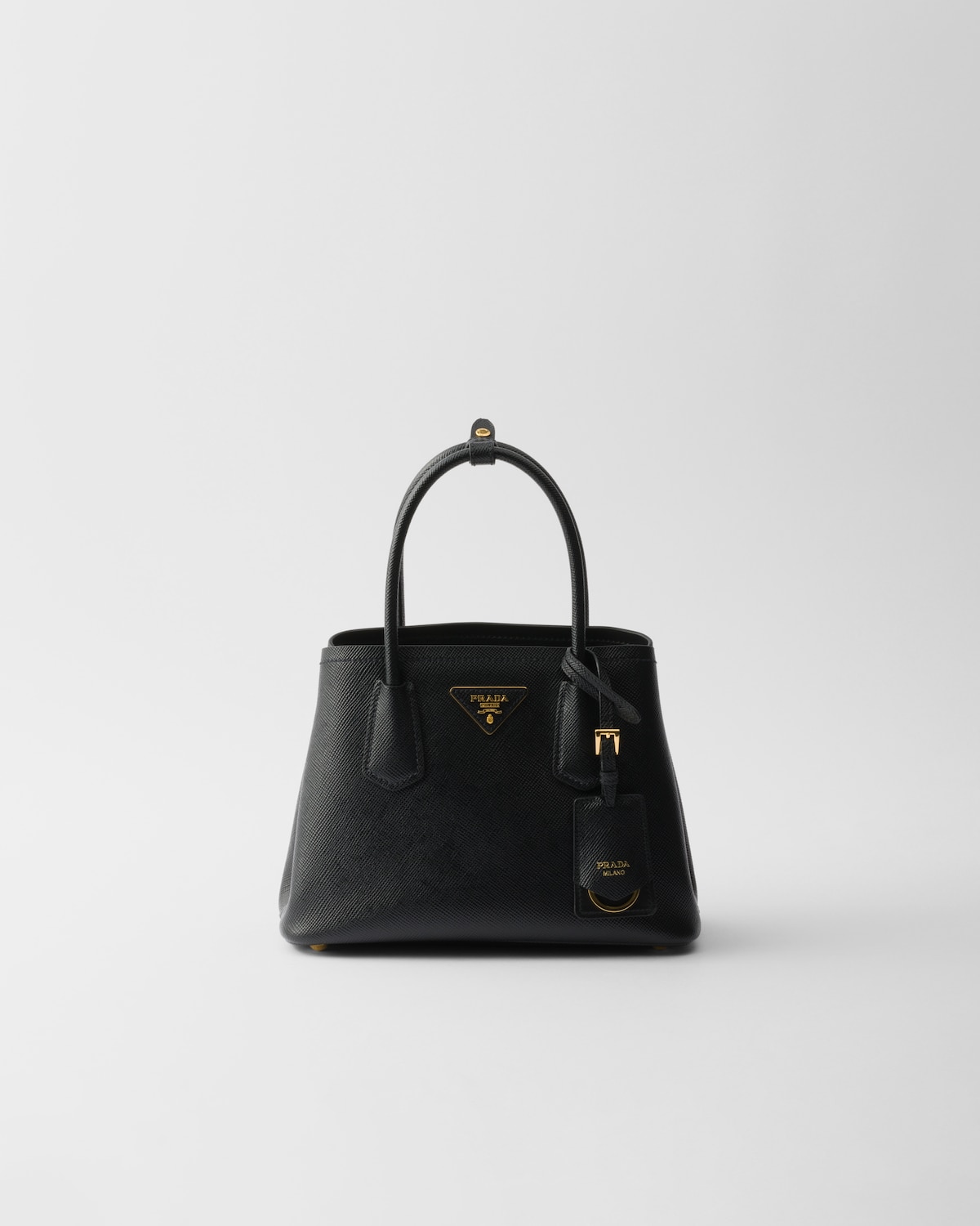 Black Small Prada Double Saffiano Leather Bag | PRADA