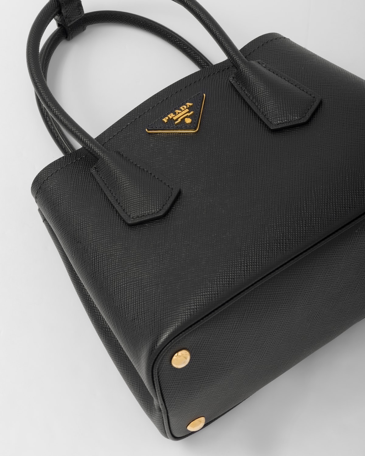 Black Prada Double Saffiano Leather Mini Bag | PRADA