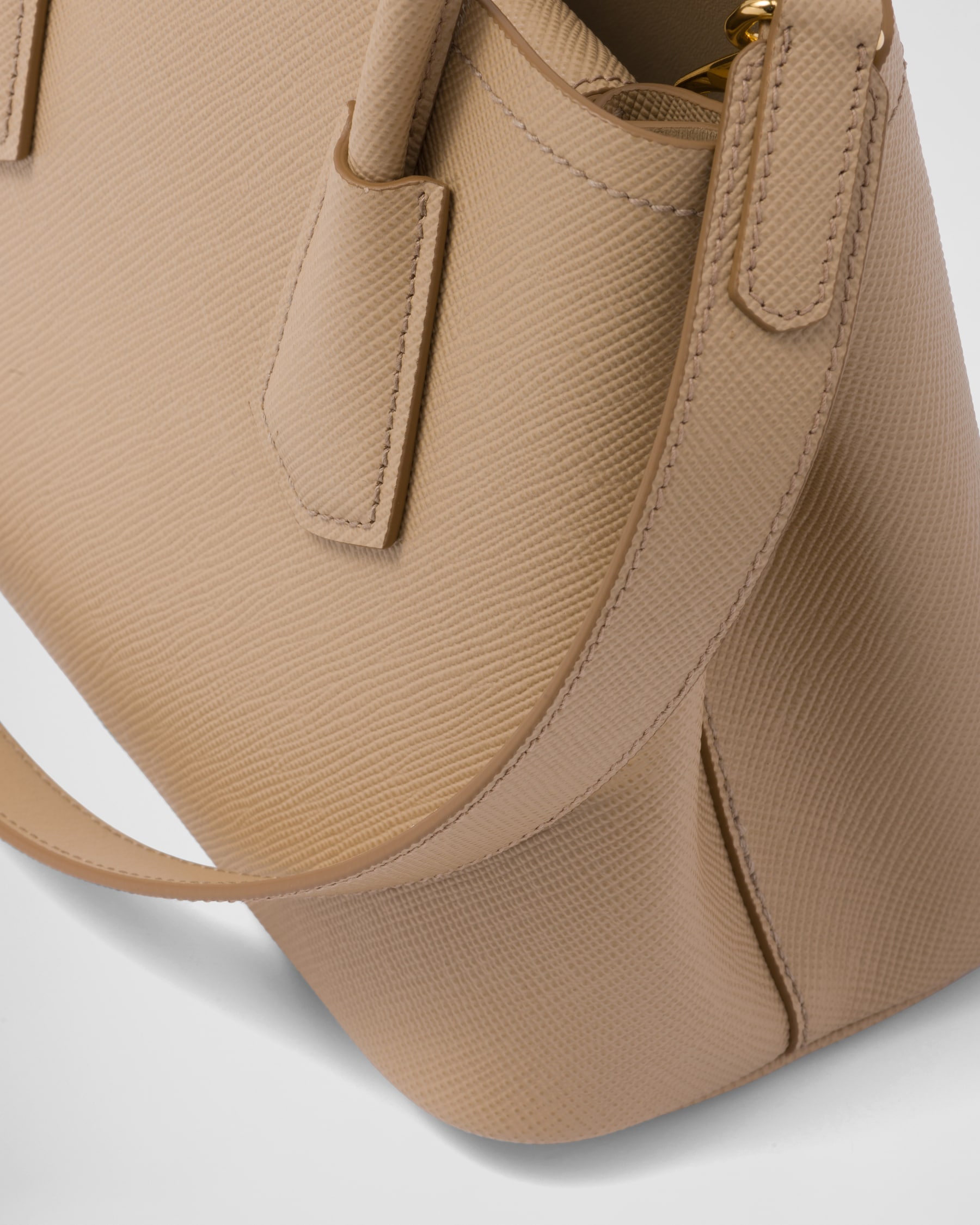 Sand Beige Prada Double Saffiano Leather Mini Bag | PRADA
