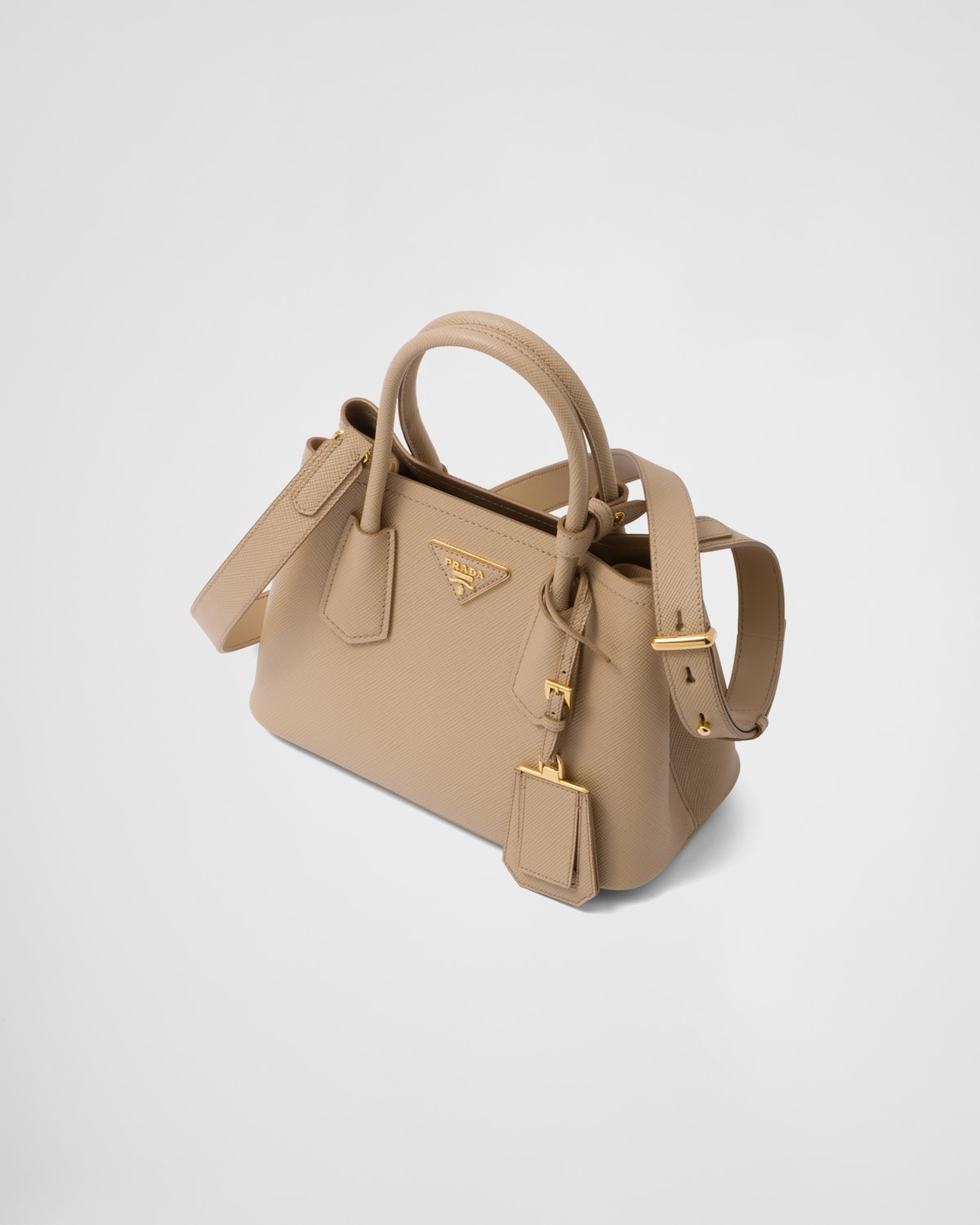 Sand Beige Prada Double Saffiano Leather Mini Bag | PRADA