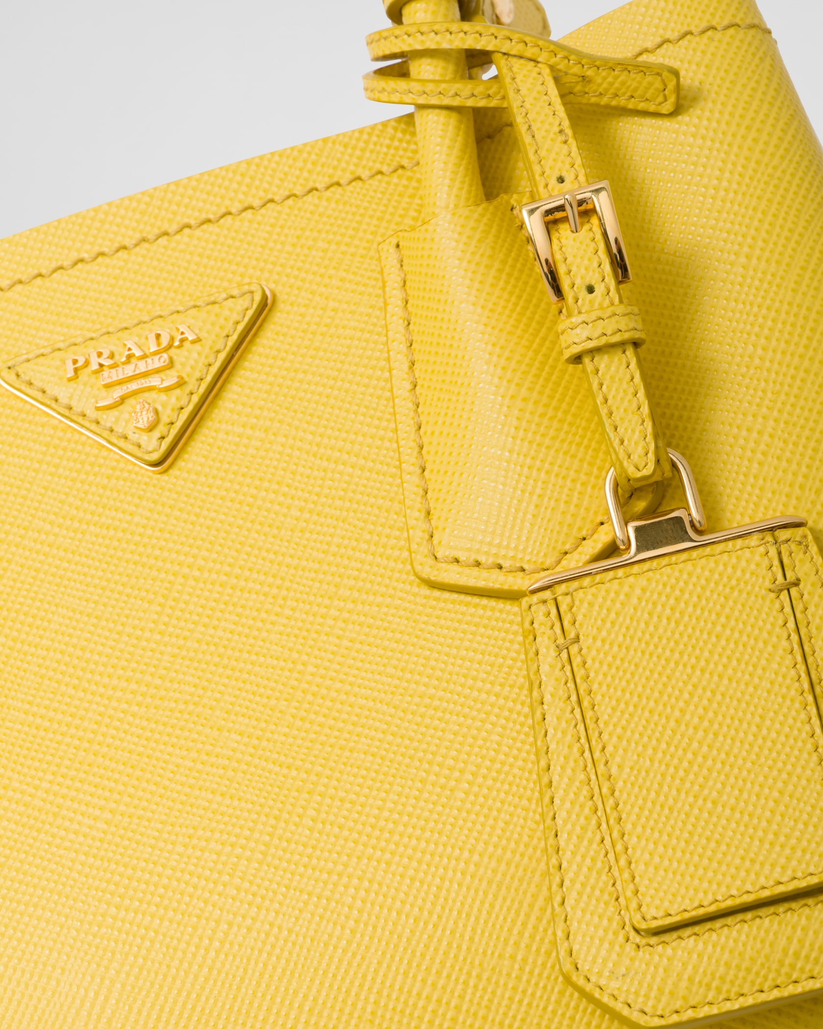 Sunny Yellow Prada Double Saffiano Leather Mini Bag | PRADA