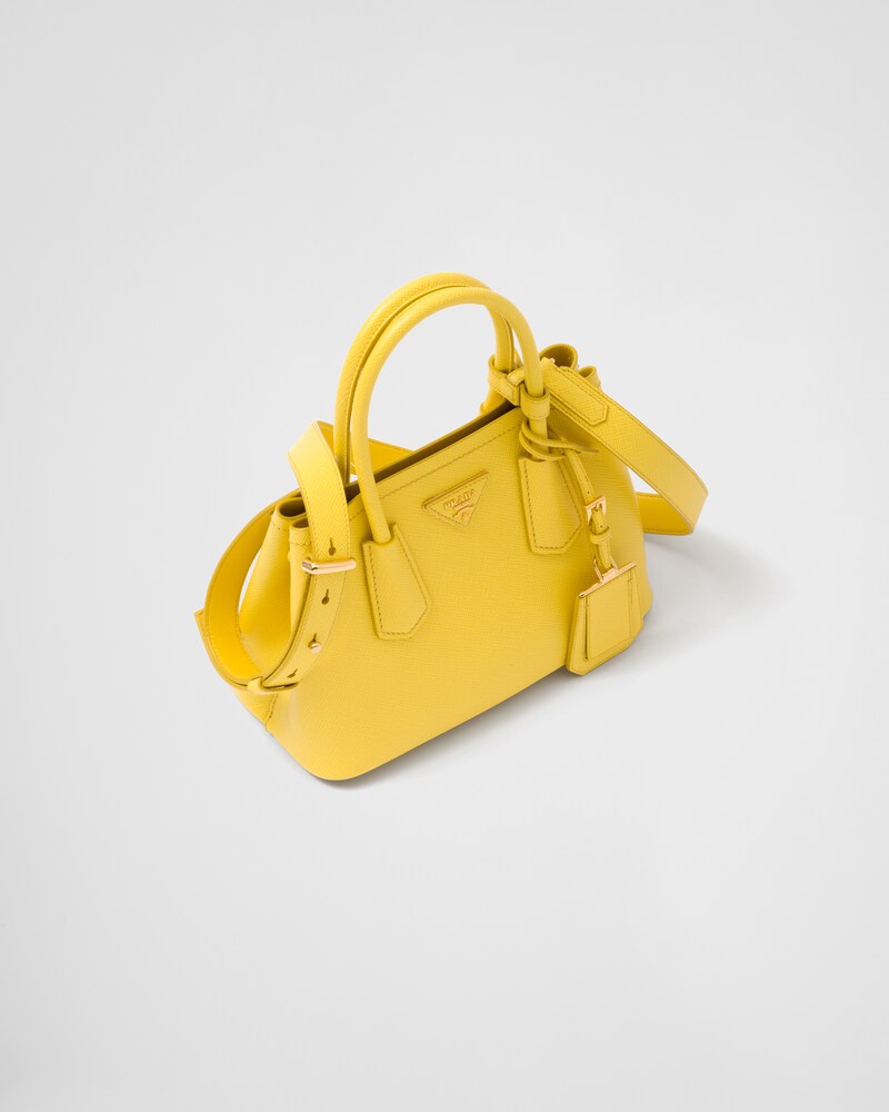 Sunny Yellow Prada Double Saffiano Leather Mini Bag | PRADA