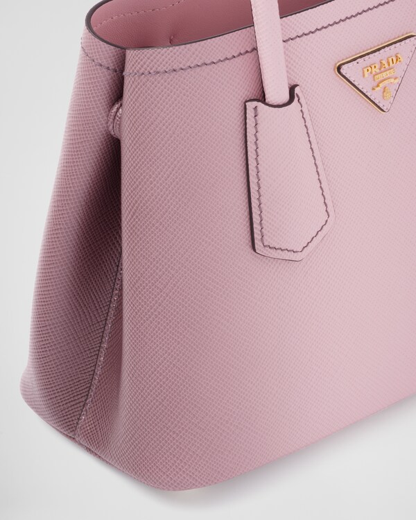 Gradient Alabaster Pink Prada Double Saffiano Leather Mini-bag | PRADA