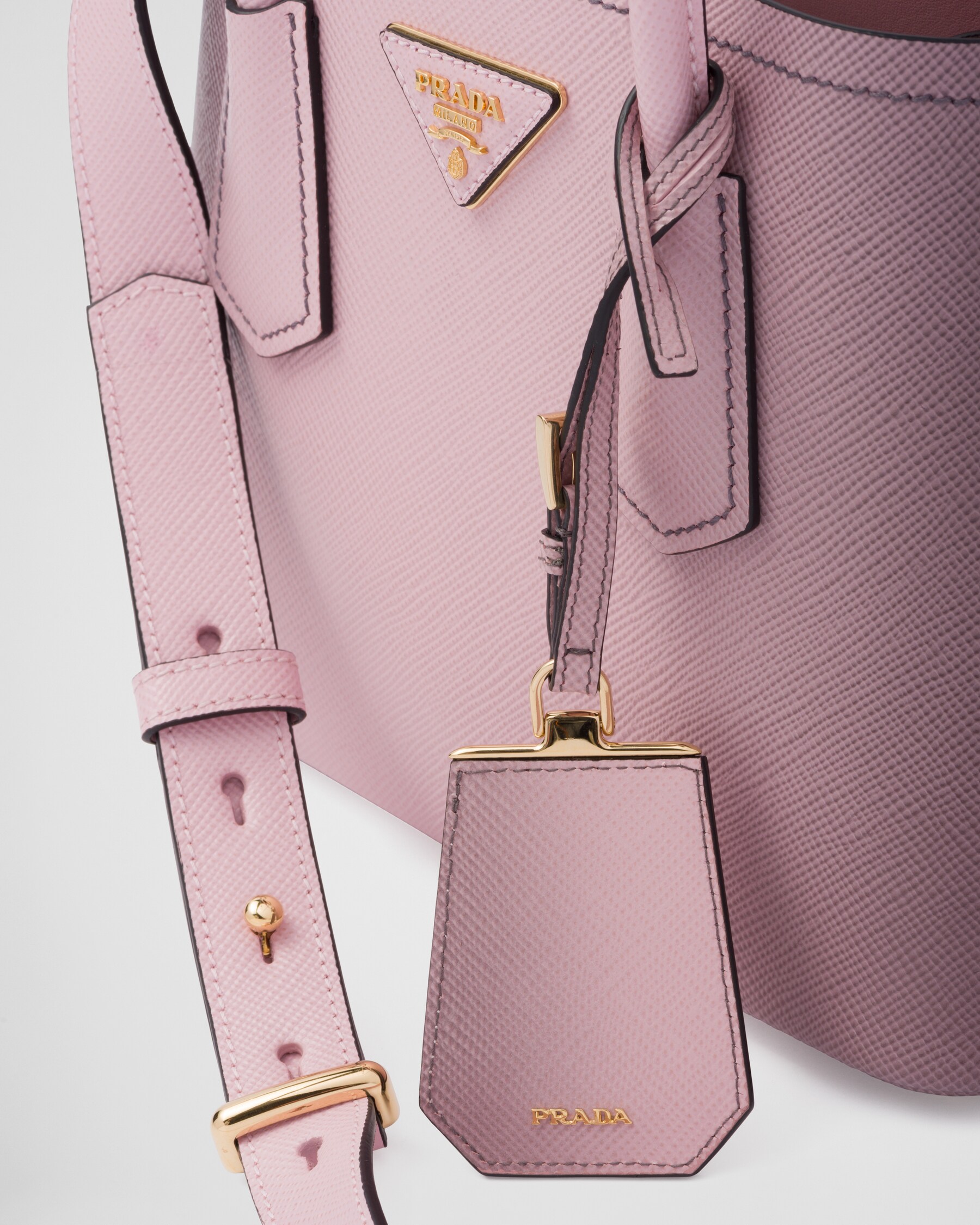 Gradient Alabaster Pink Prada Double Saffiano Leather Mini-bag | PRADA