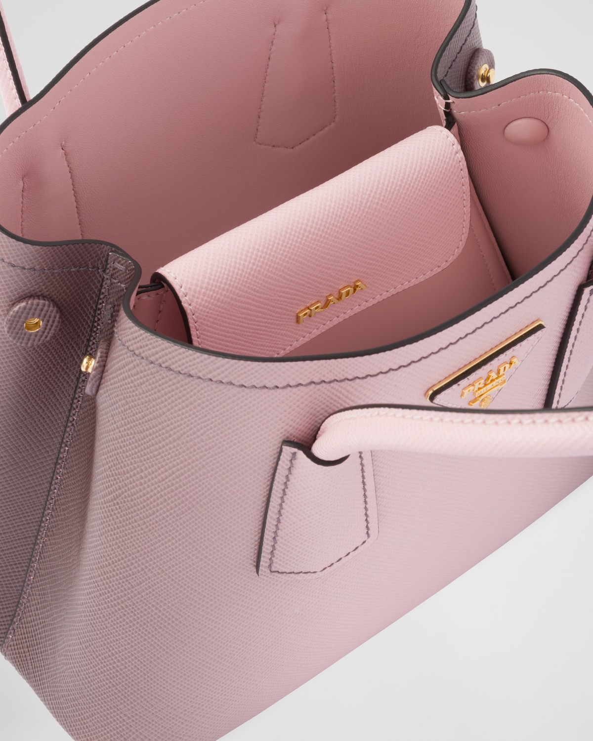 Gradient Alabaster Pink Prada Double Saffiano Leather Mini-bag | PRADA