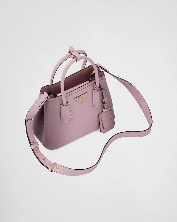 Gradient Alabaster Pink Prada Double Saffiano Leather Mini-bag | PRADA