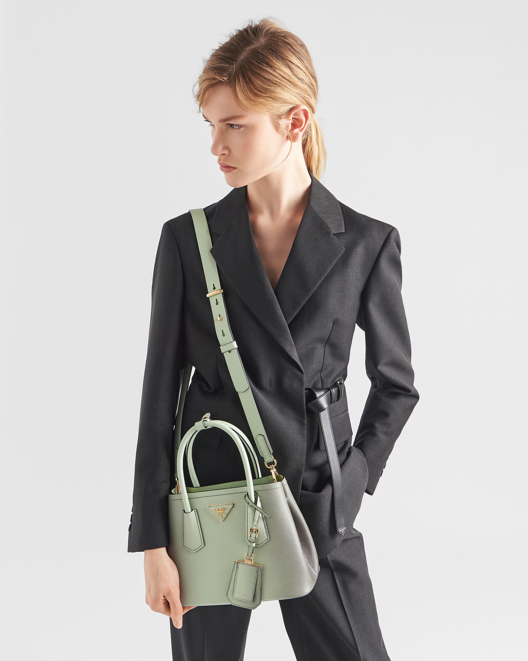 Gradient Aqua Prada Double Saffiano Leather Mini-bag | PRADA