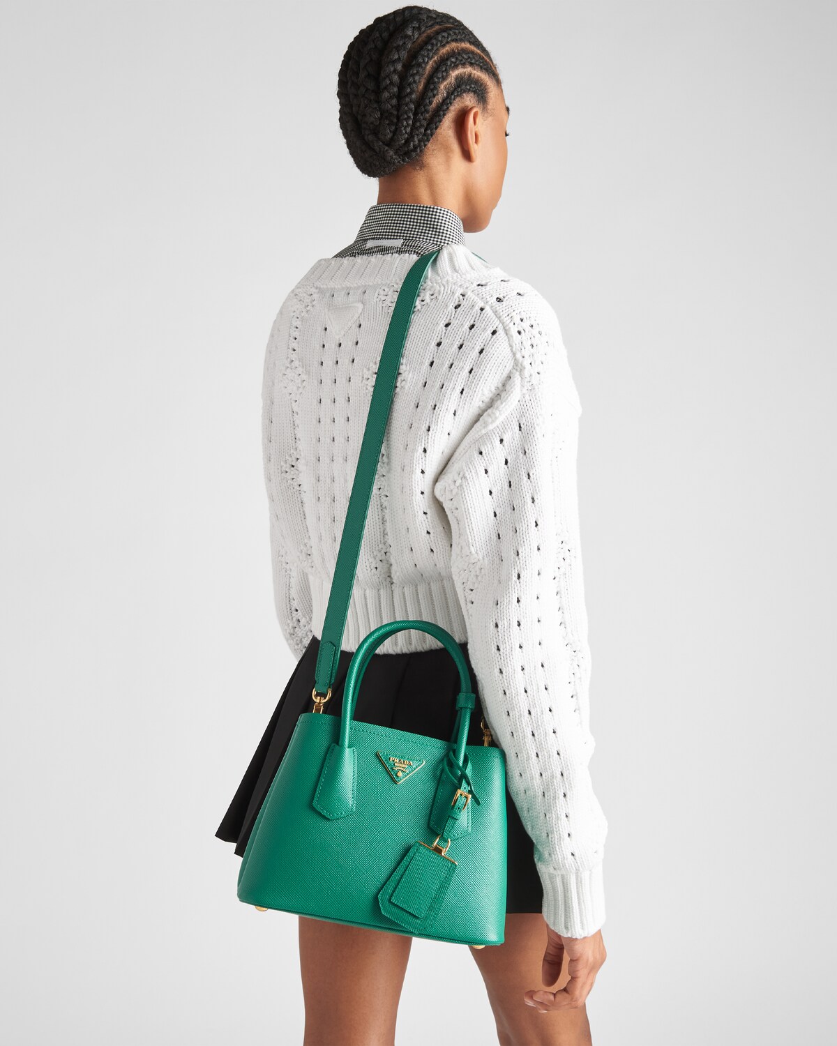 Mango Prada Double Saffiano Leather Mini Bag | PRADA