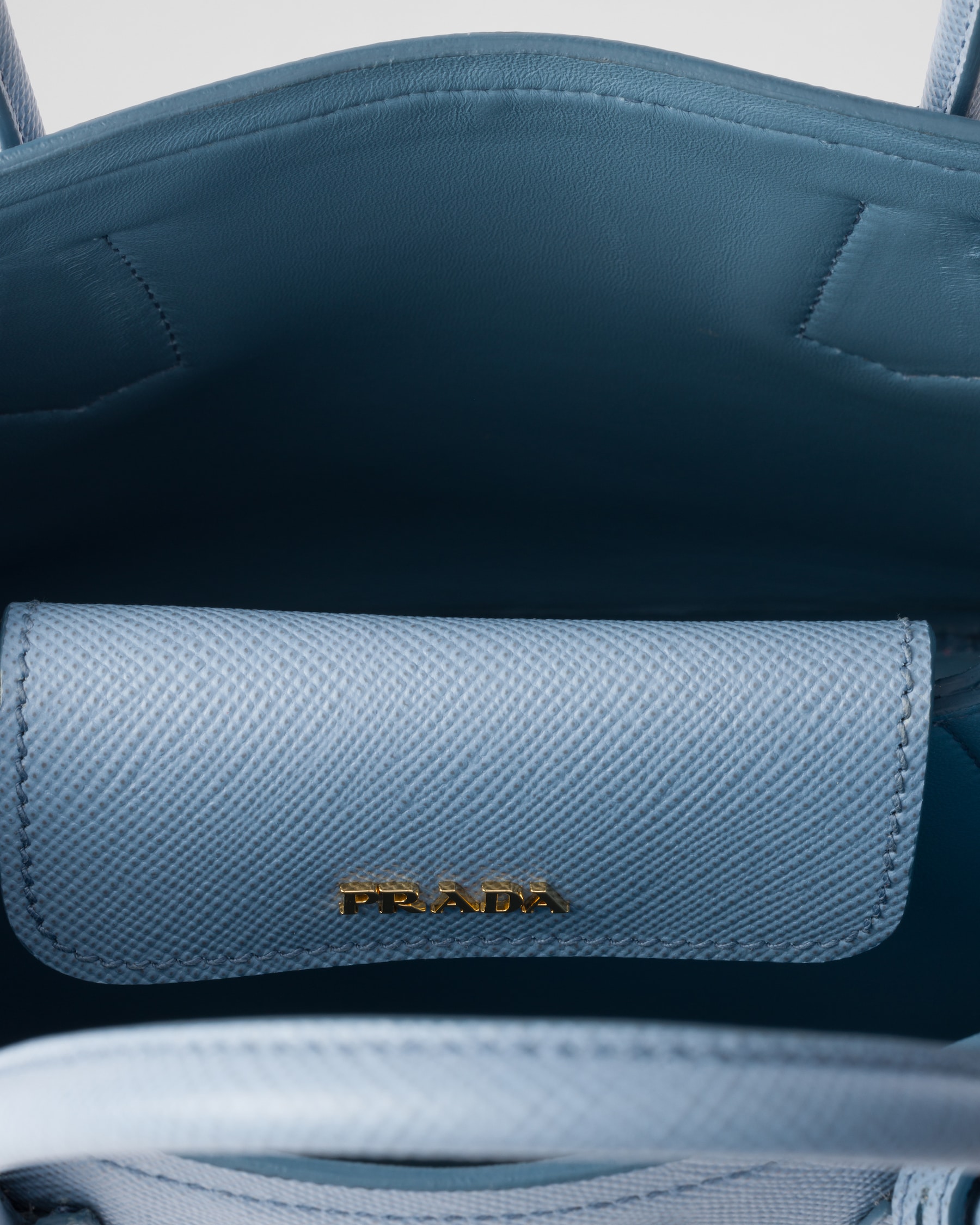 Astral Blue Small Prada Double Saffiano Leather Bag | PRADA