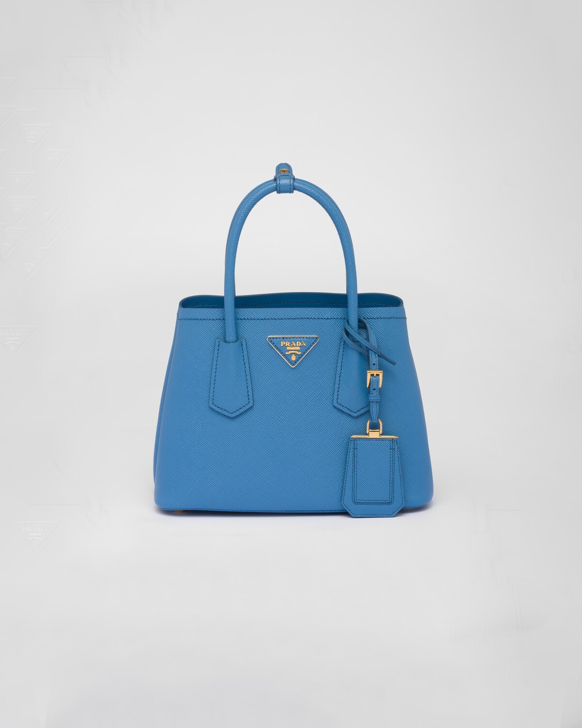 Light Blue Prada Double Saffiano Leather Mini Bag | PRADA