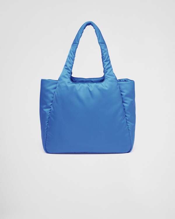 Periwinkle Blue Large Padded Re-nylon Tote Bag | PRADA
