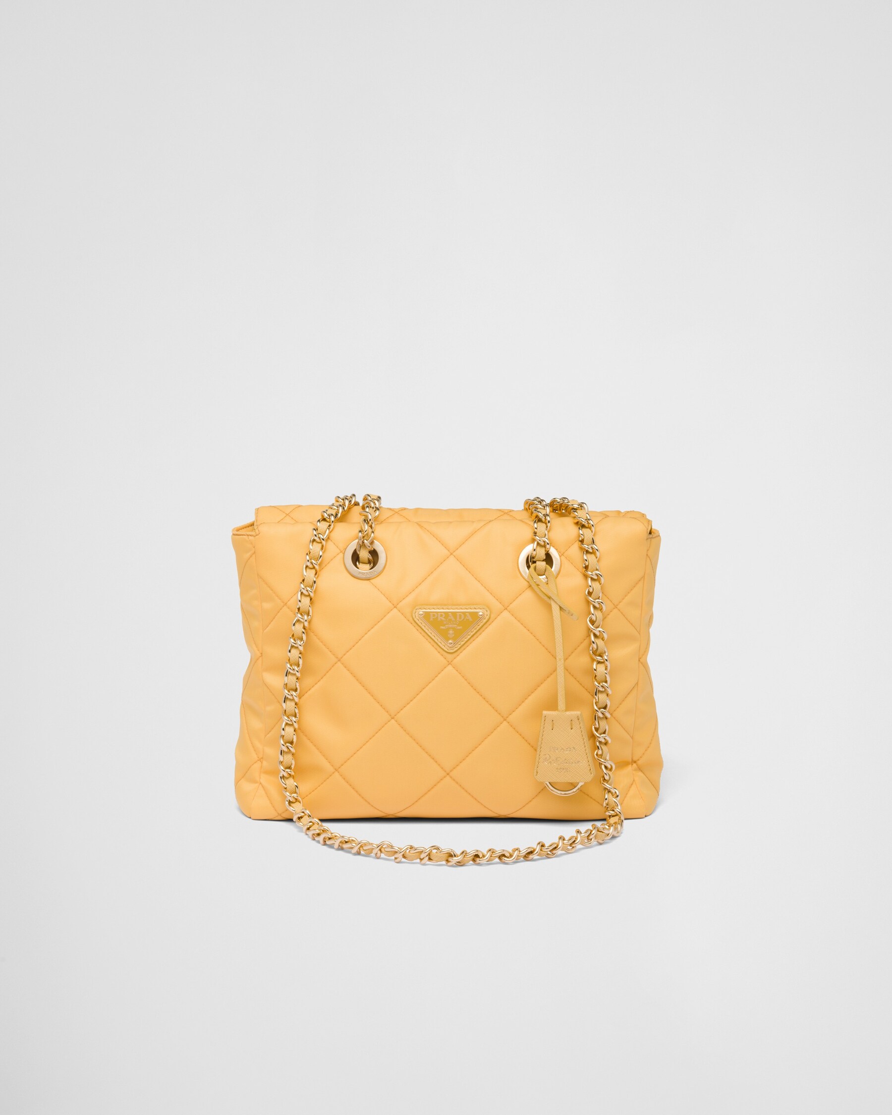 Maize Yellow Prada Re-edition 1995 Chaîne Re-nylon Tote Bag | PRADA