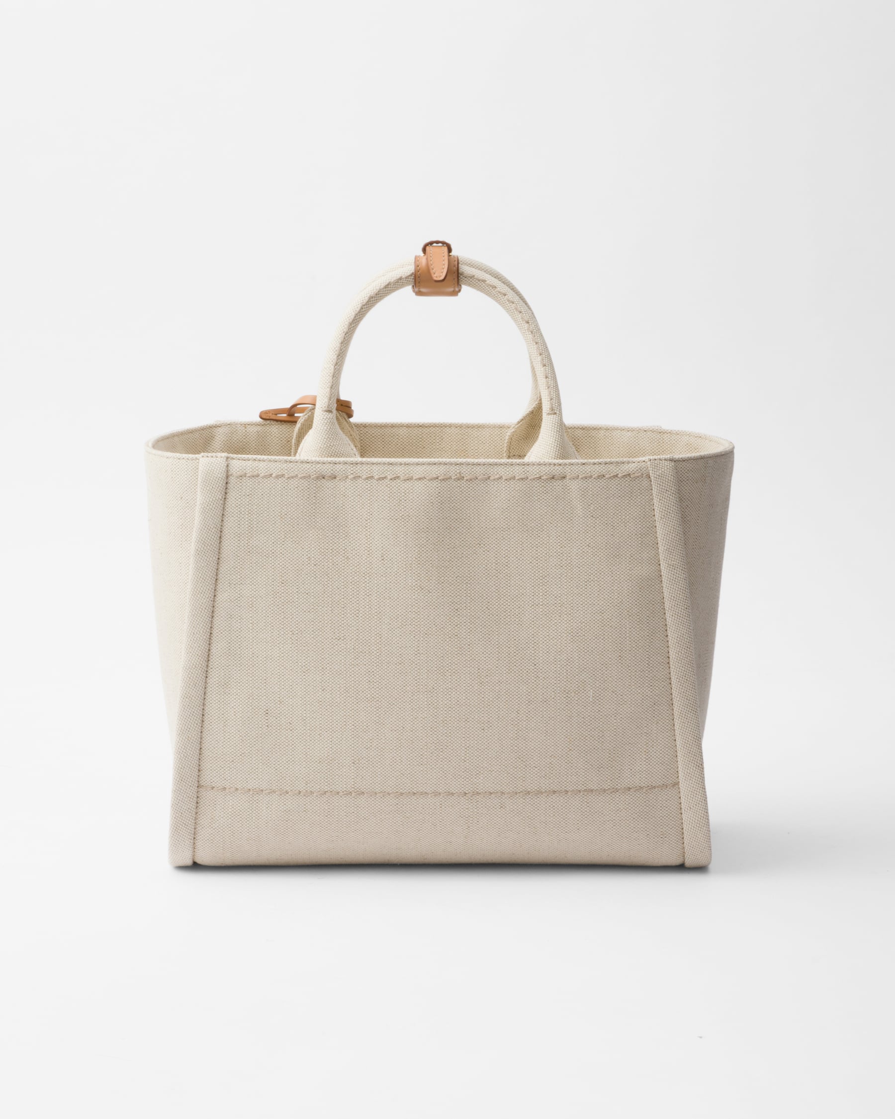 Natural Medium Linen Blend Tote Bag | PRADA
