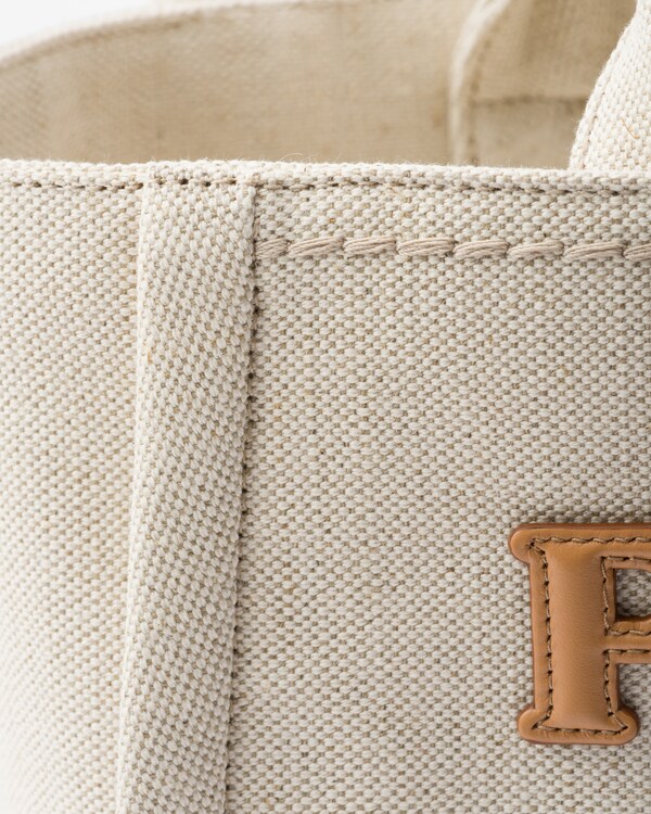 Natural Medium Linen Blend Tote Bag | PRADA