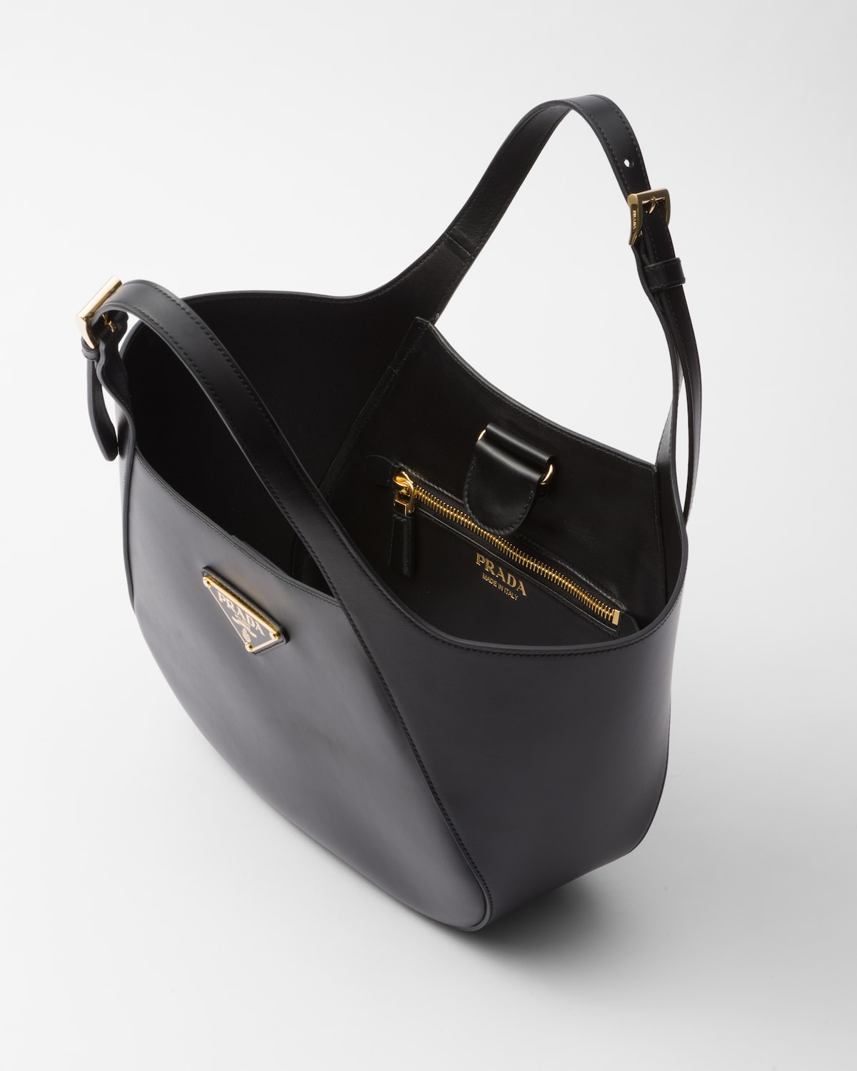 Black Prada Medium Leather Tote Bag | PRADA