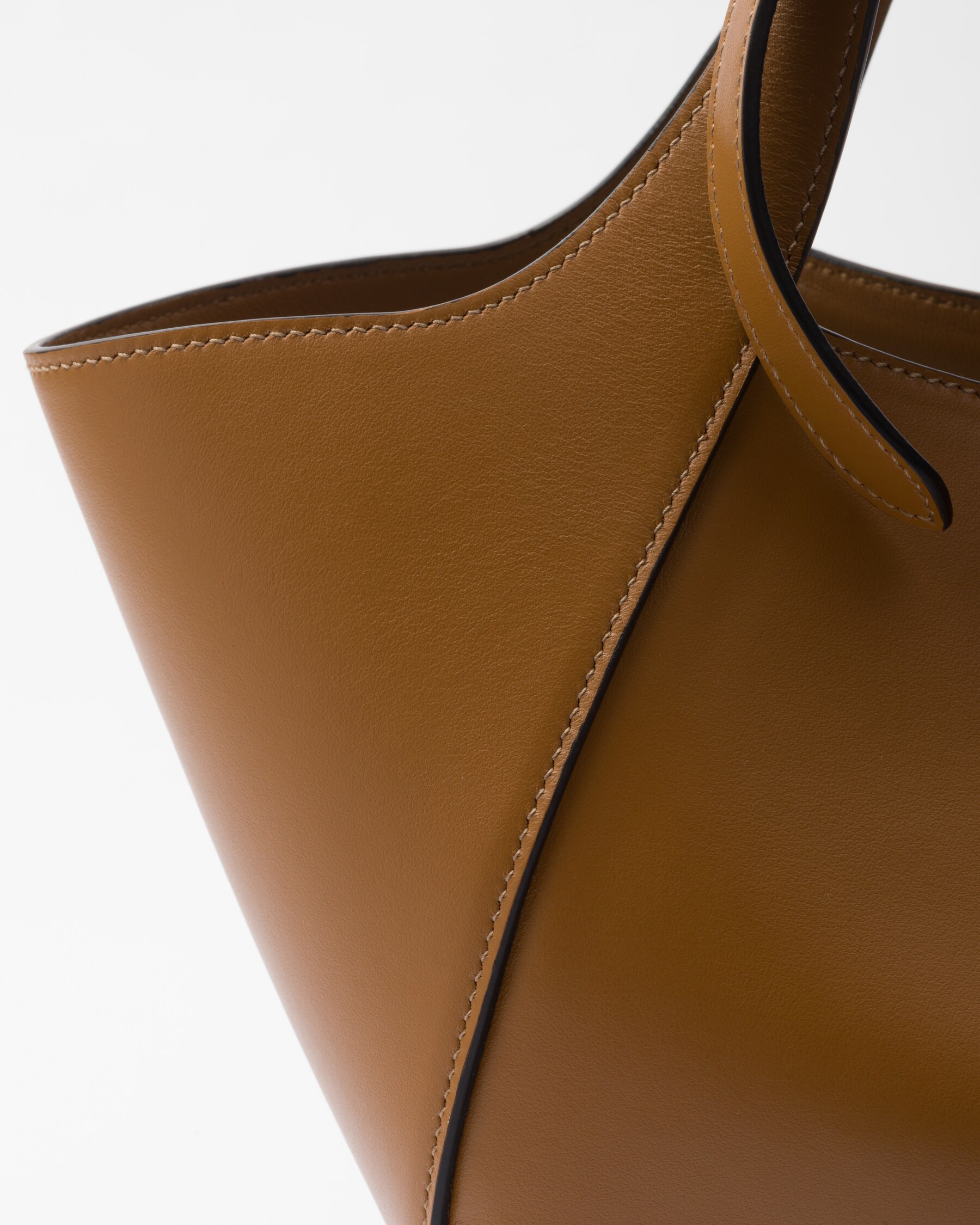 Caramel Prada Medium Leather Tote Bag | PRADA