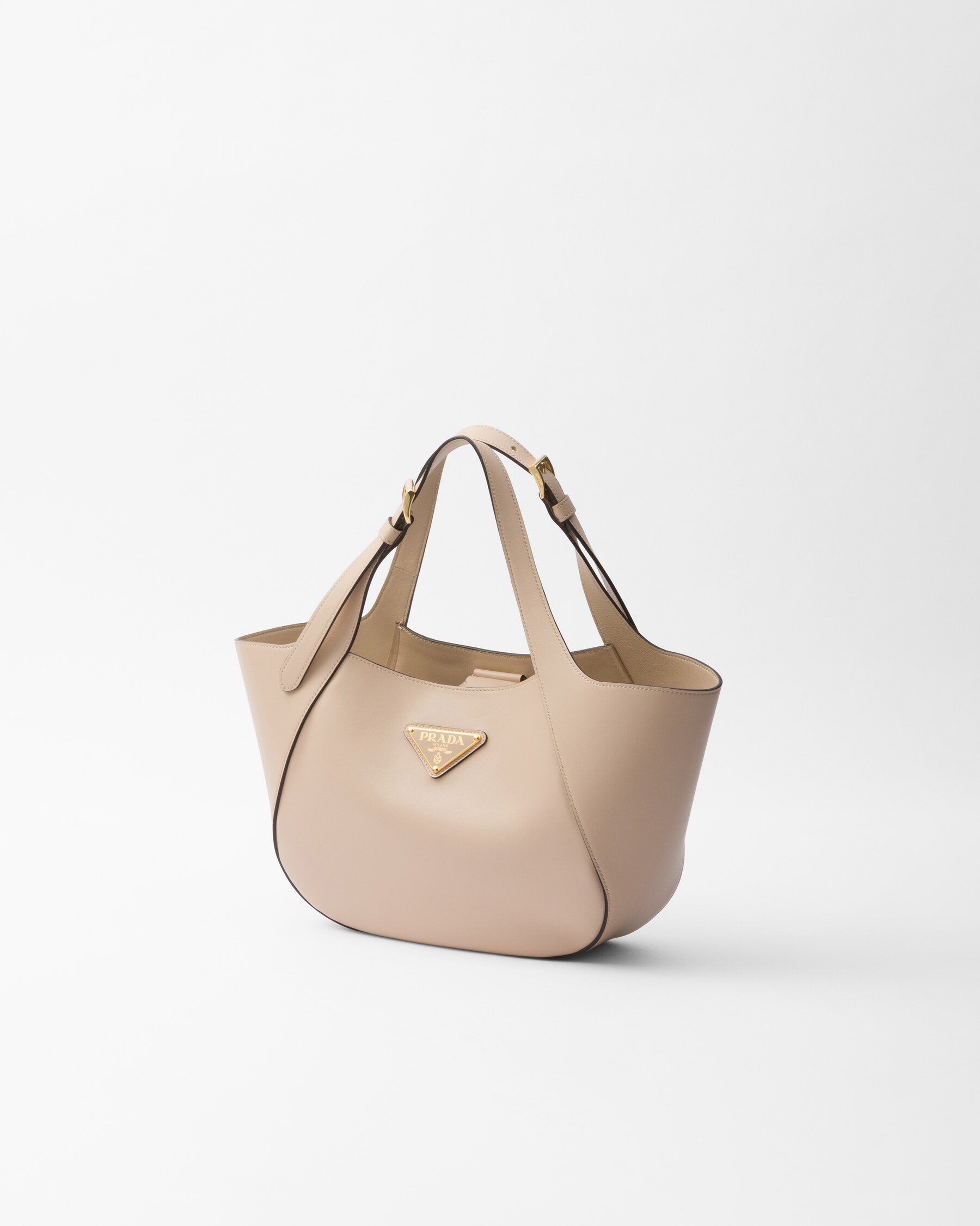 Travertine Prada Medium Leather Tote Bag | PRADA