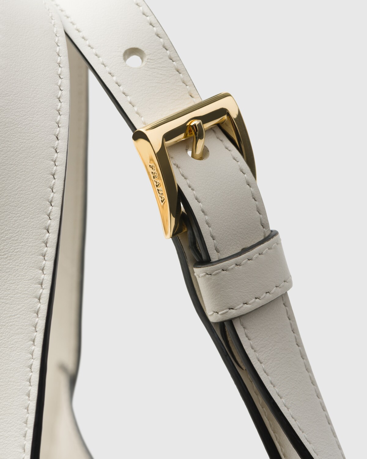 White Prada Medium Leather Tote Bag | PRADA