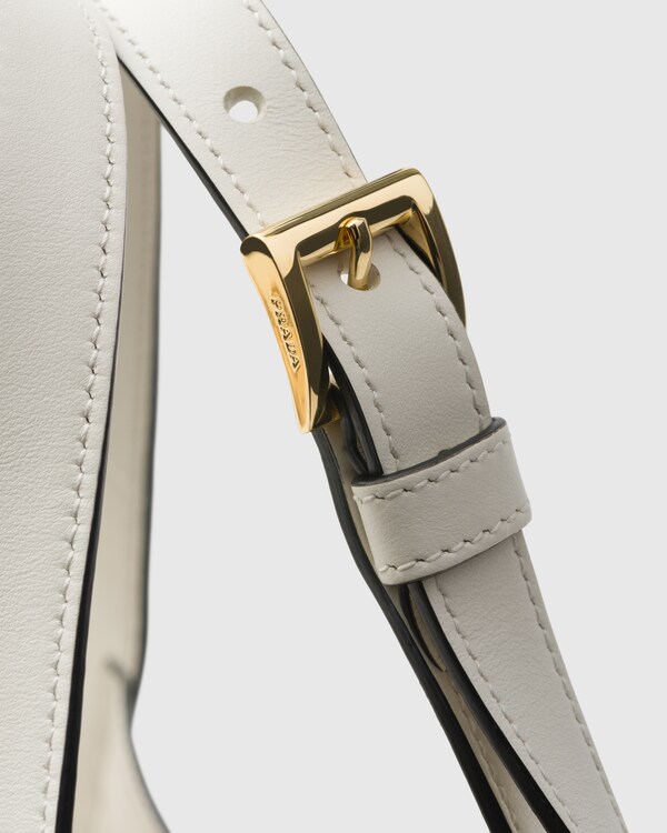 White Prada Medium Leather Tote Bag | PRADA