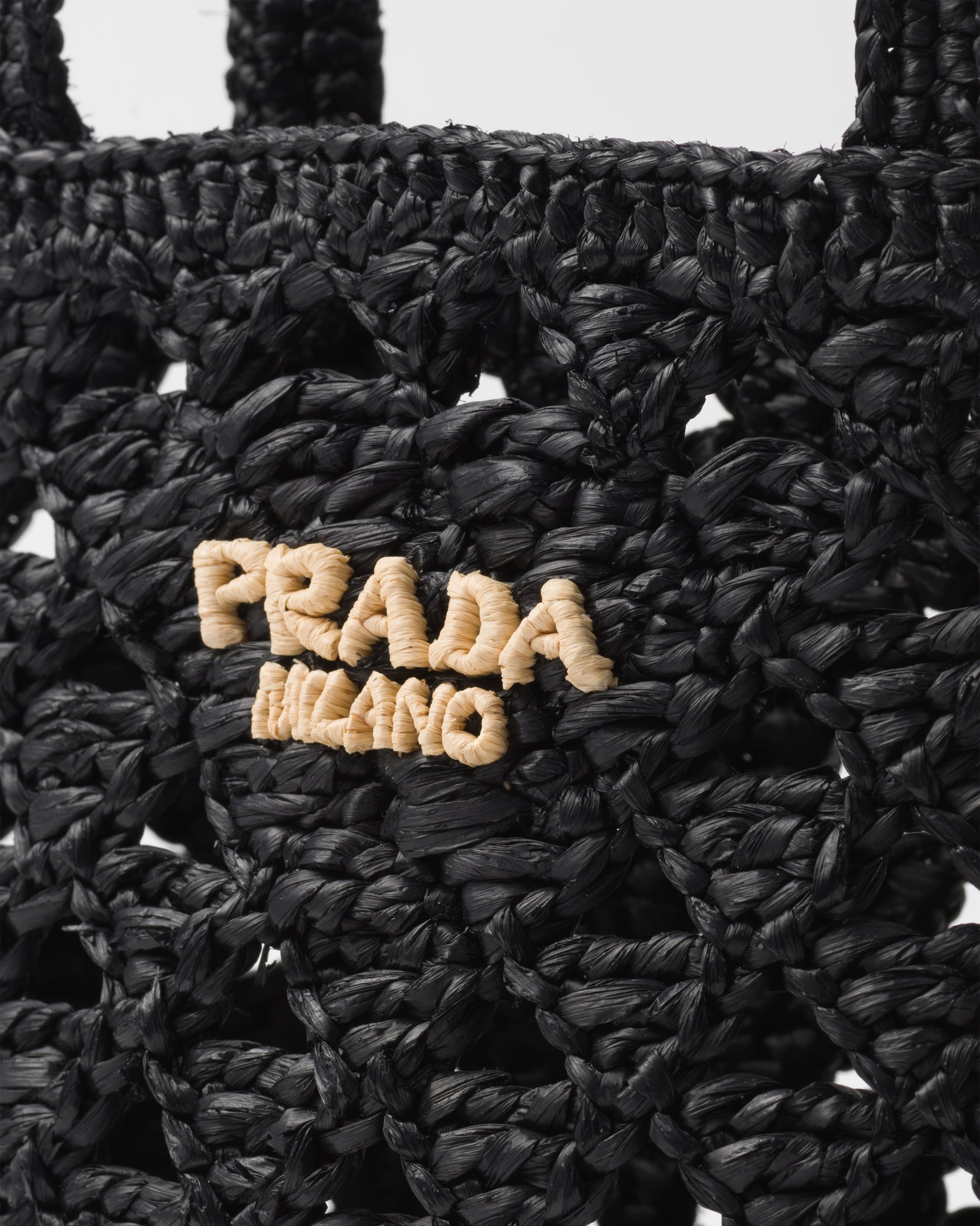 Black Crochet Tote Bag | PRADA