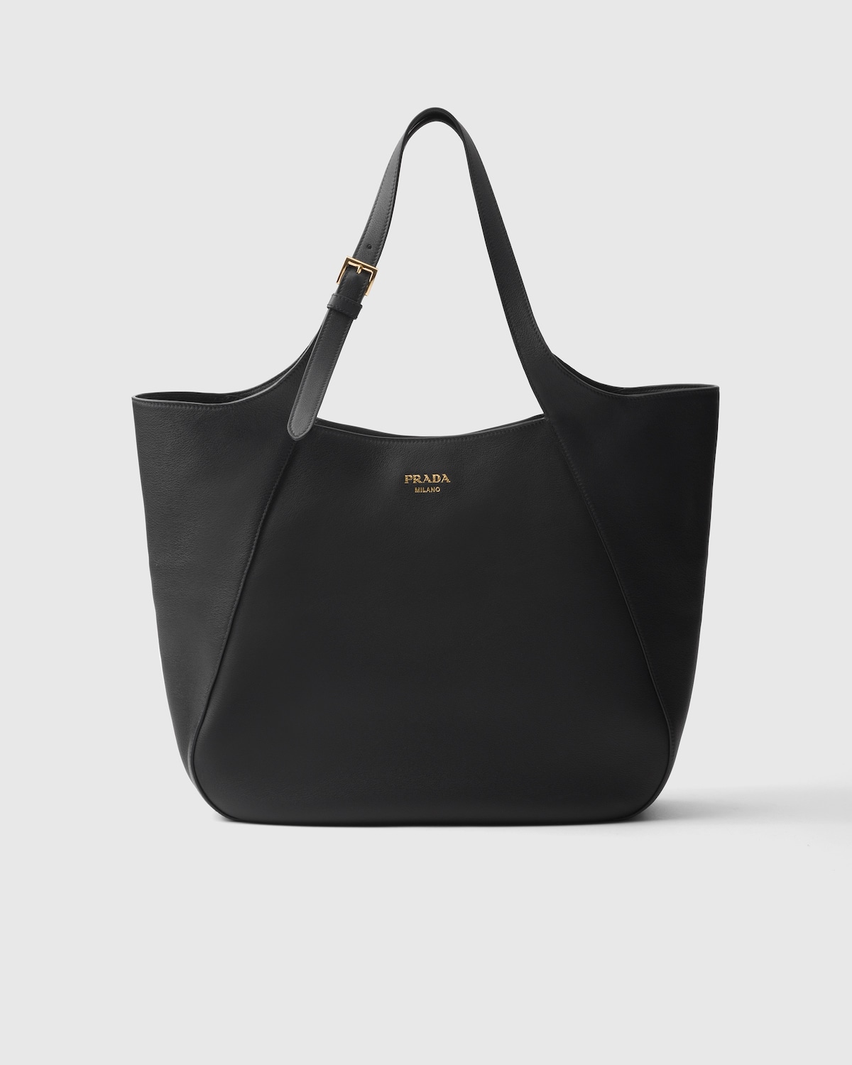 Black Large Leather Tote Bag | PRADA