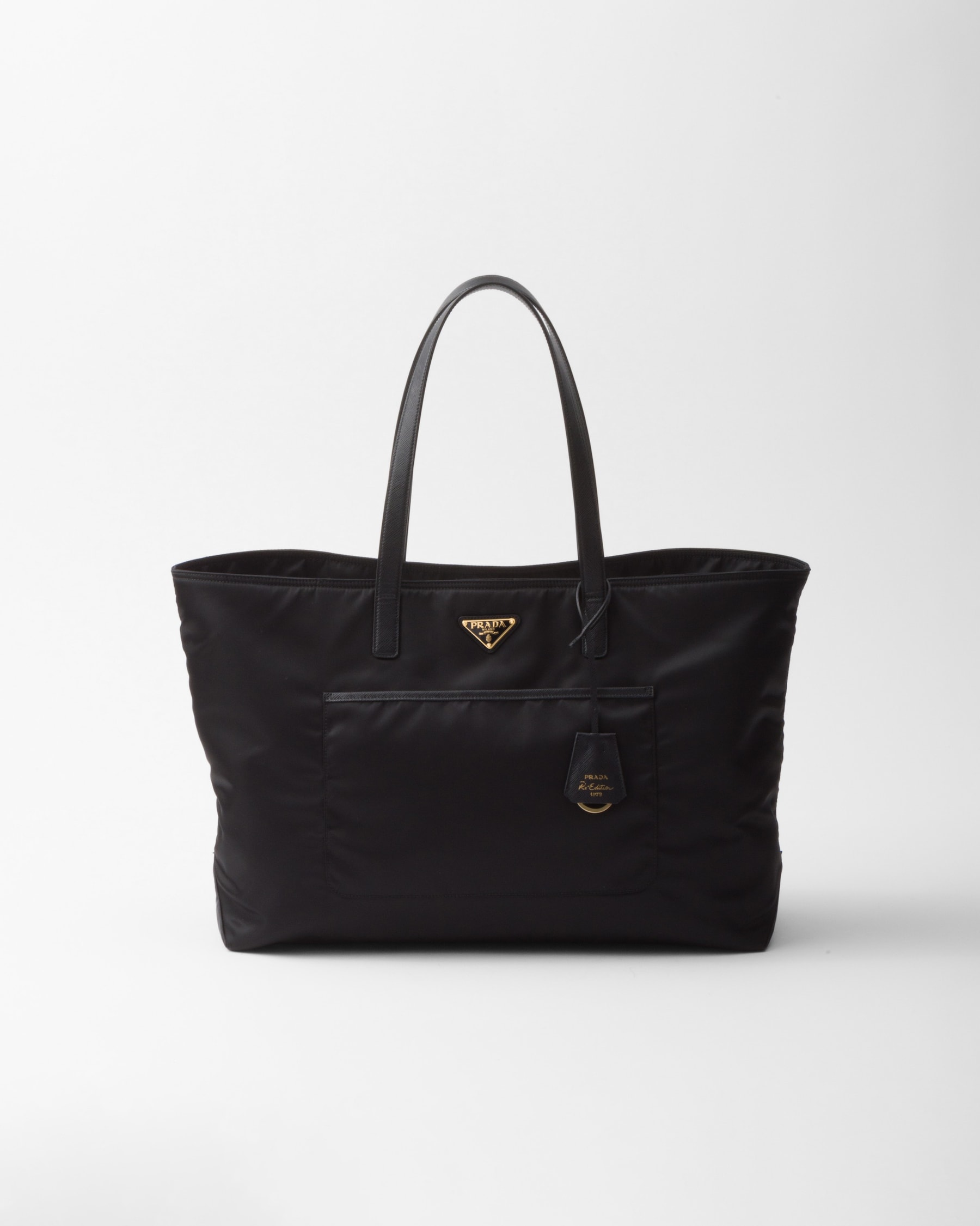 Black Prada Re-edition 1978 Large Re-nylon And Saffiano Leather Tote ...