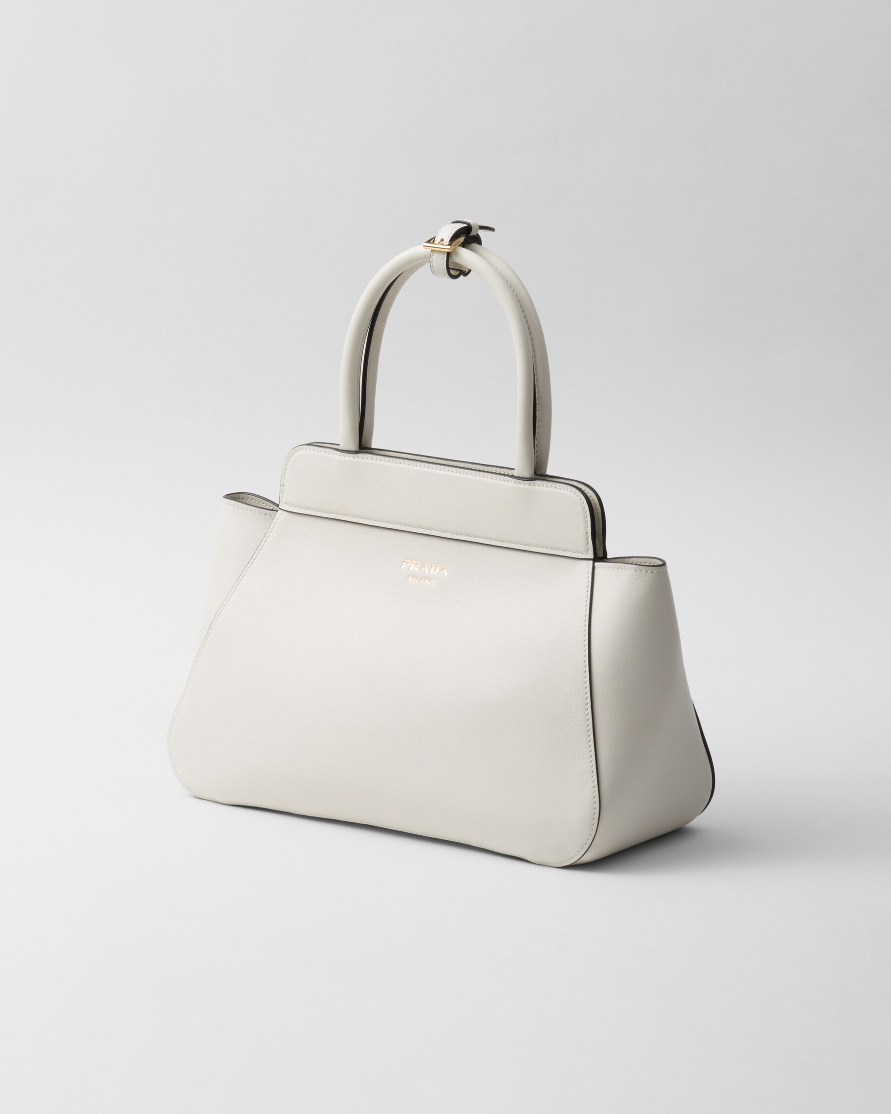 White Medium Leather Tote Bag | PRADA