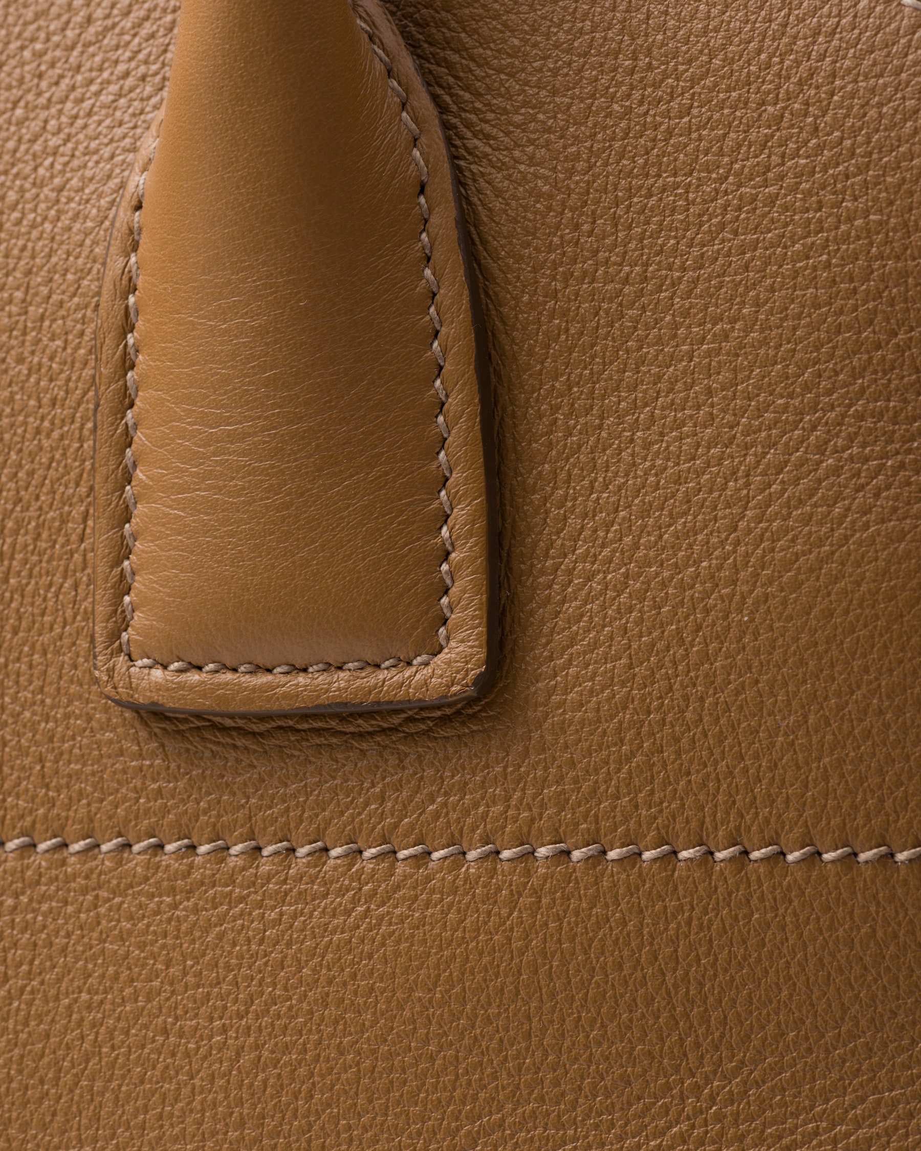 Caramel Medium Leather Tote Bag | PRADA